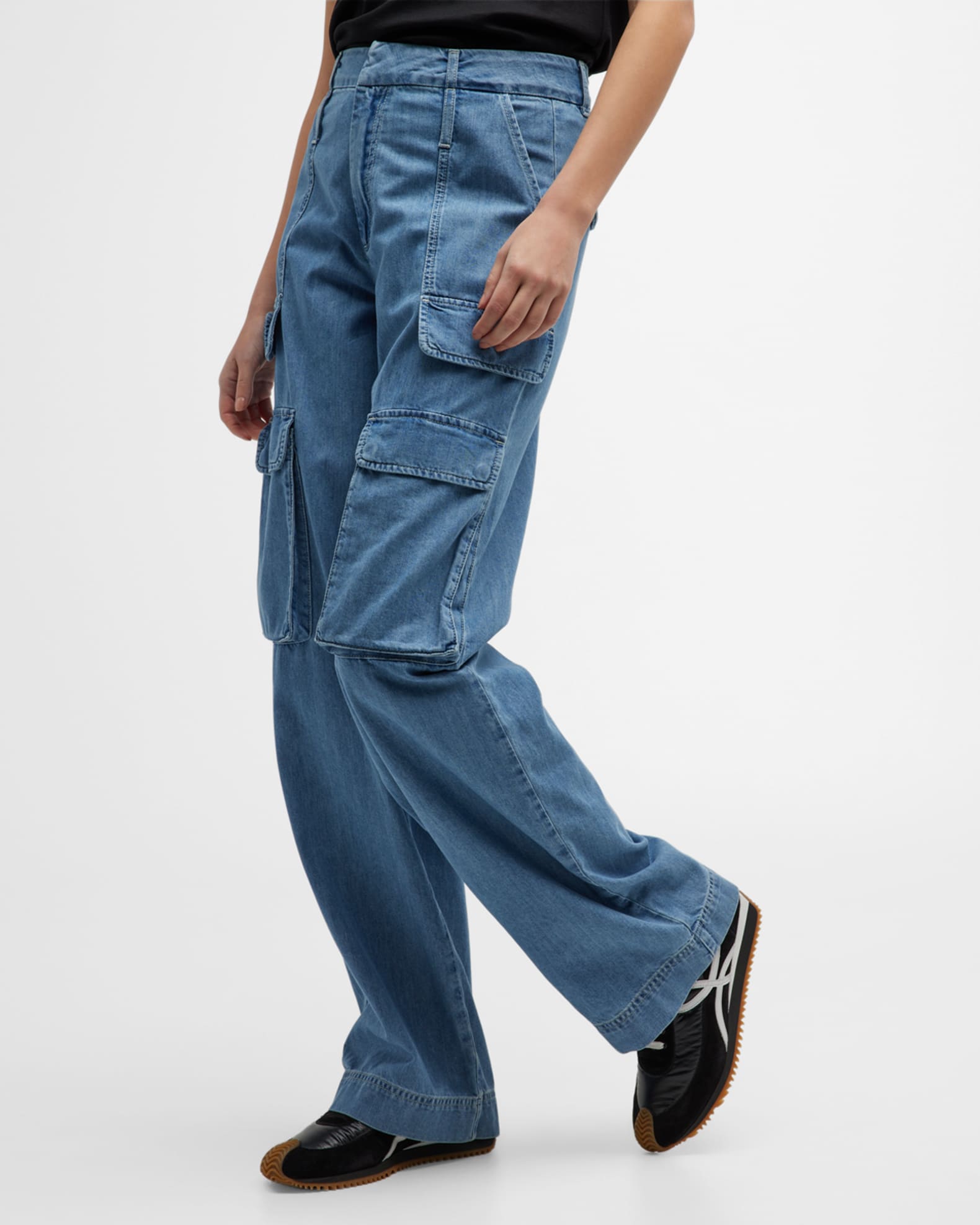 FRAME Relaxed Straight Cargo Jeans | Neiman Marcus