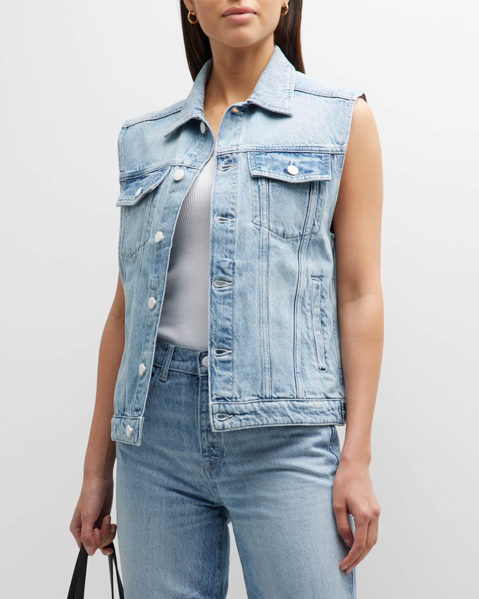 Triarchy Cellsius Capsule Denim Vest | Neiman Marcus