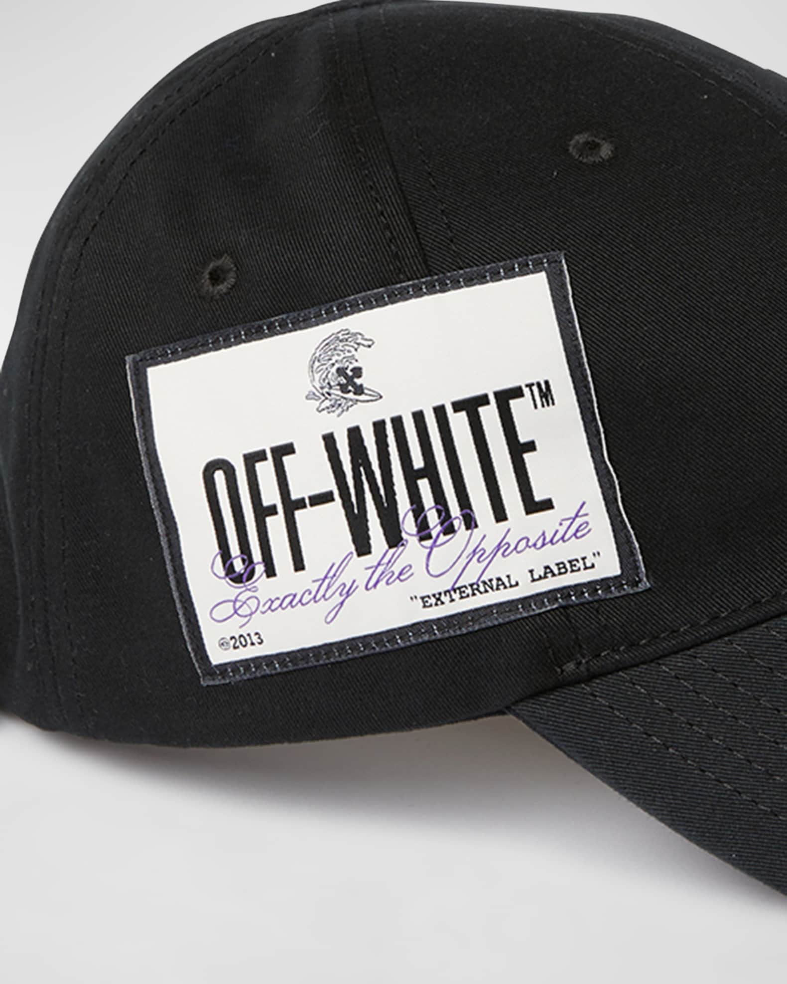 Off-White Logo Label Baseball Cap | Neiman Marcus