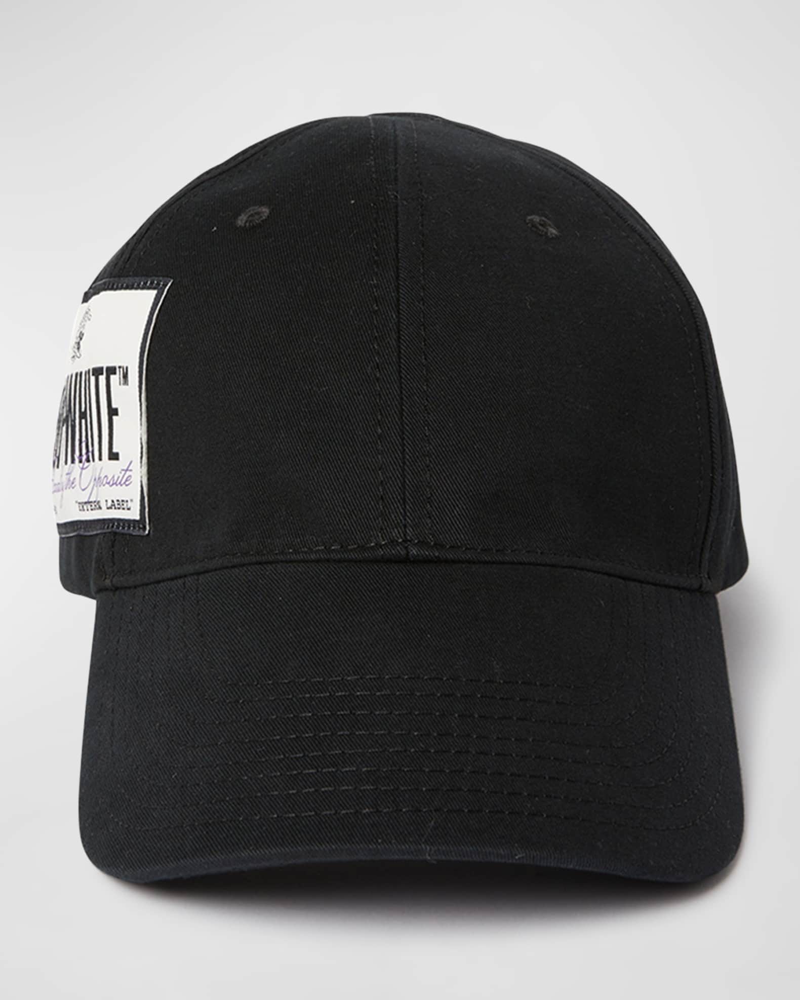 Off-White Logo Label Baseball Cap | Neiman Marcus