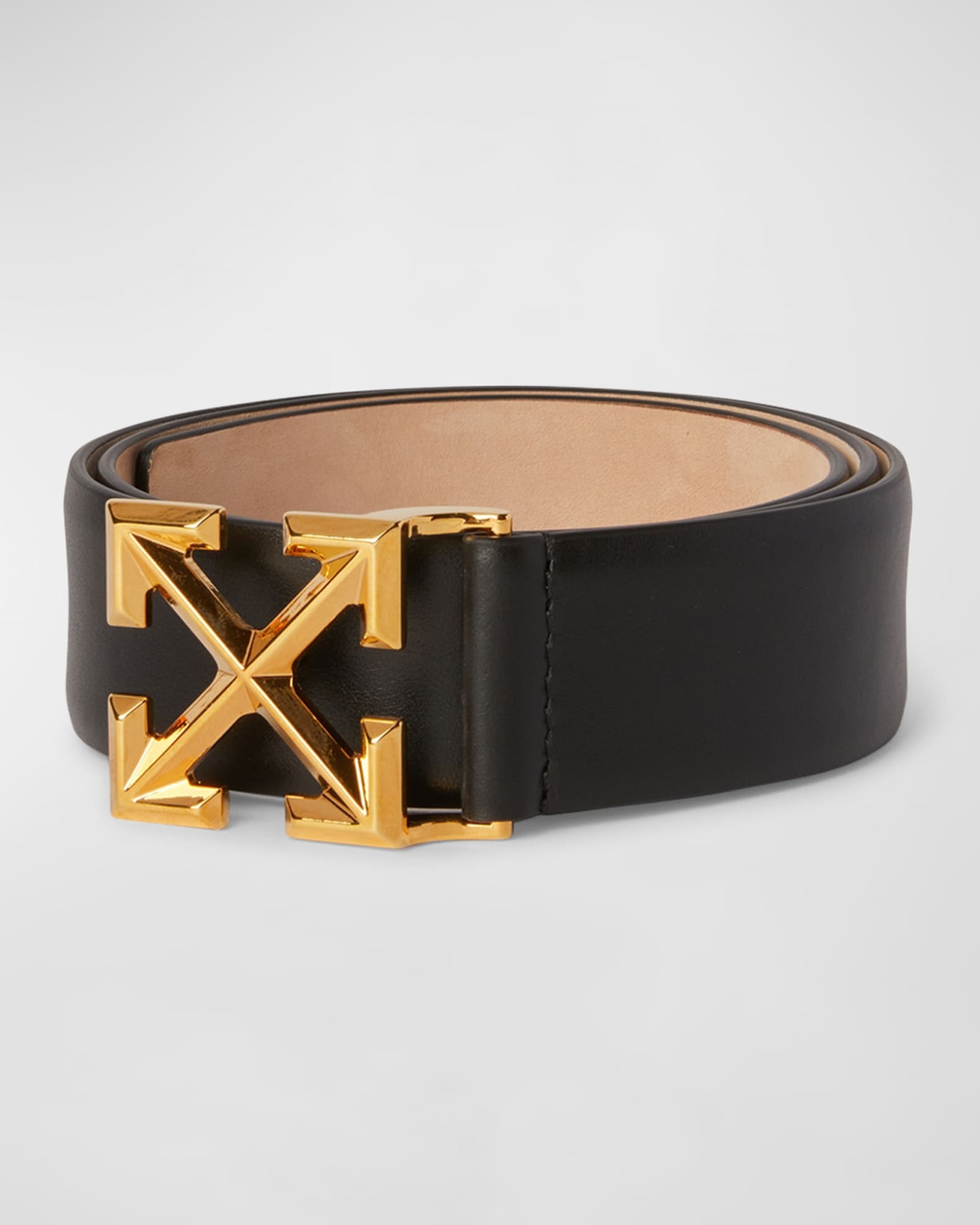 Off-White Arrow Leather Belt | Neiman Marcus