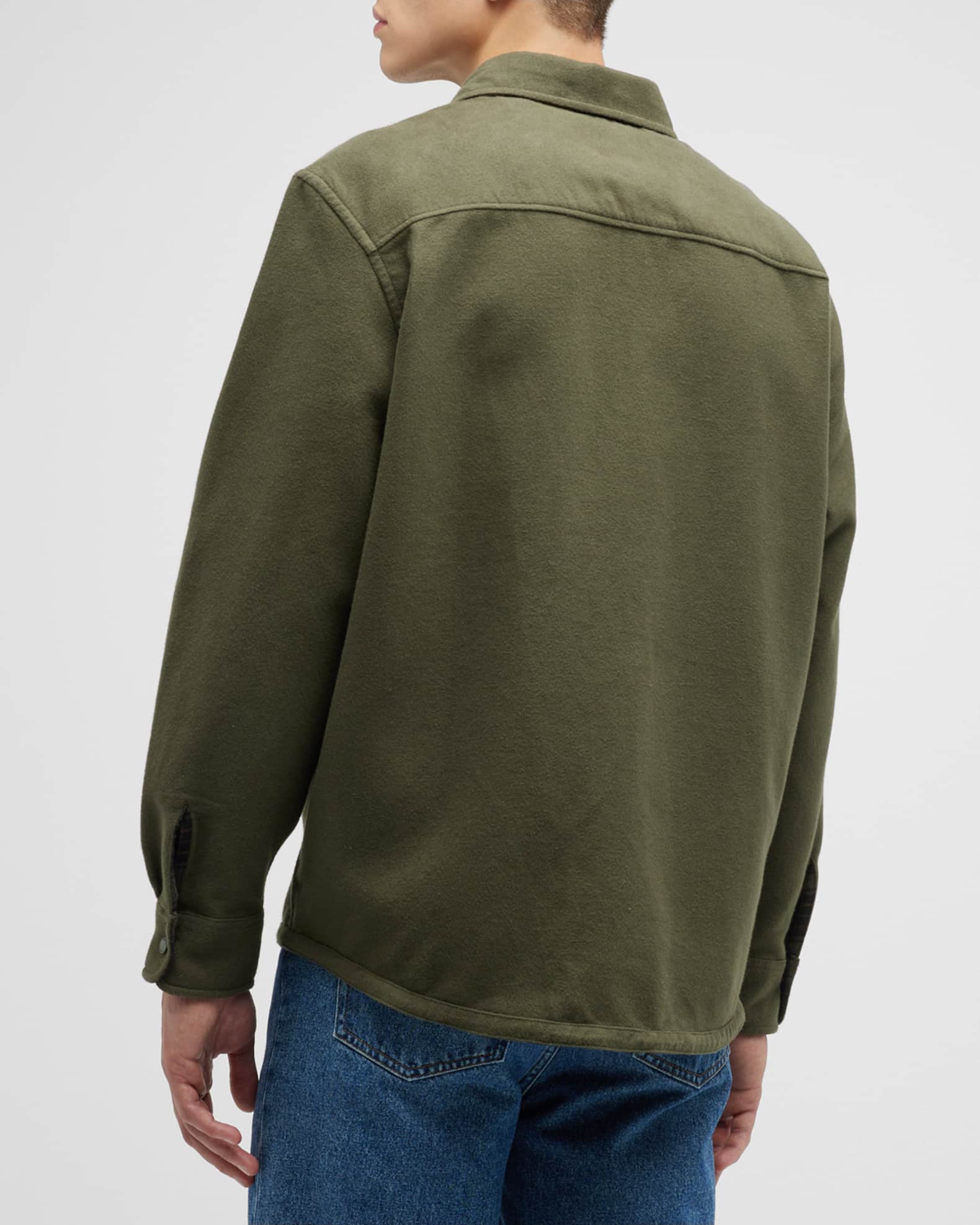 Lacoste Men's Reversible Flannel Overshirt | Neiman Marcus