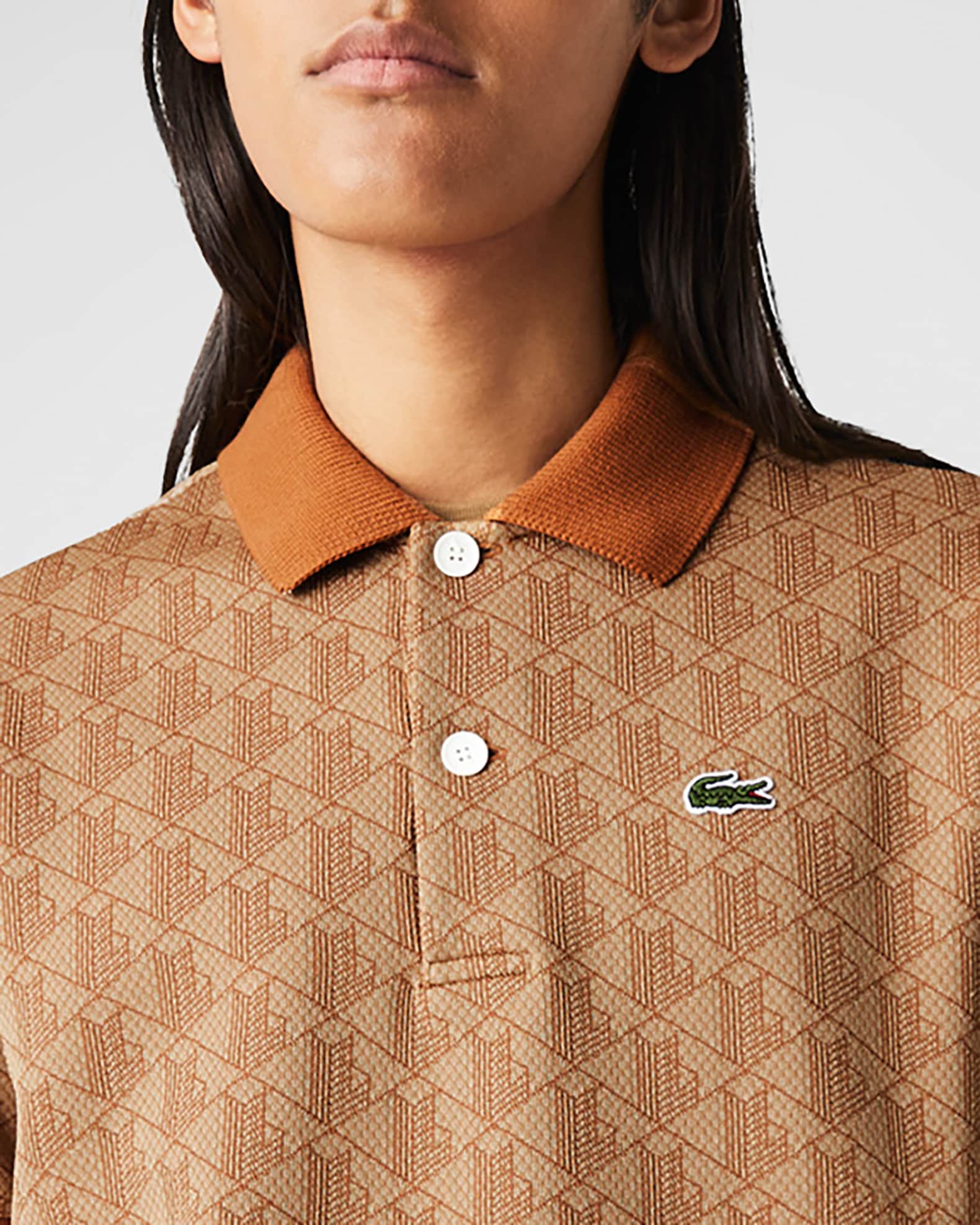 Lacoste Men's Monogram-Print Polo Shirt | Neiman Marcus