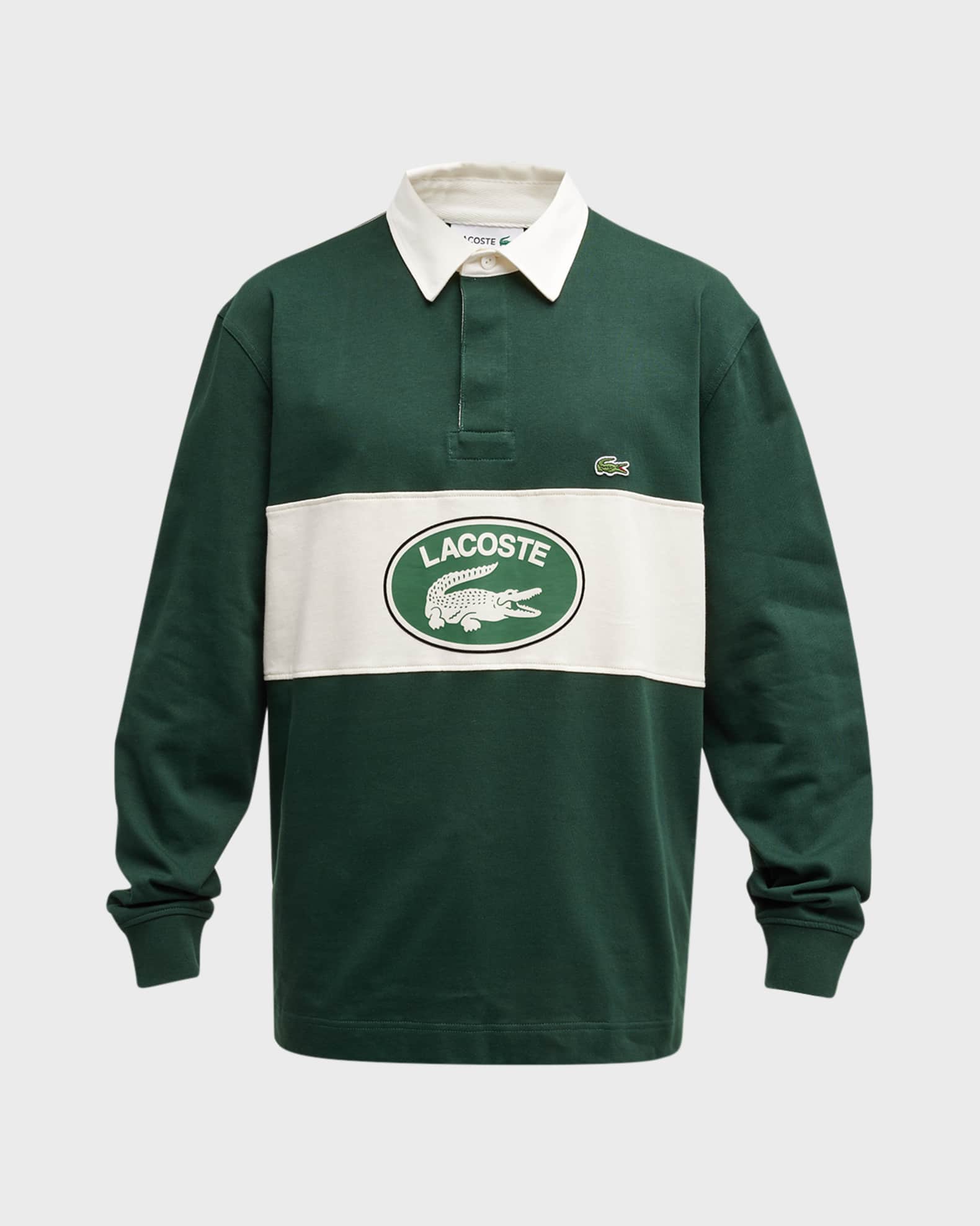 Lacoste Men's Branded Rugby Polo Shirt | Neiman Marcus