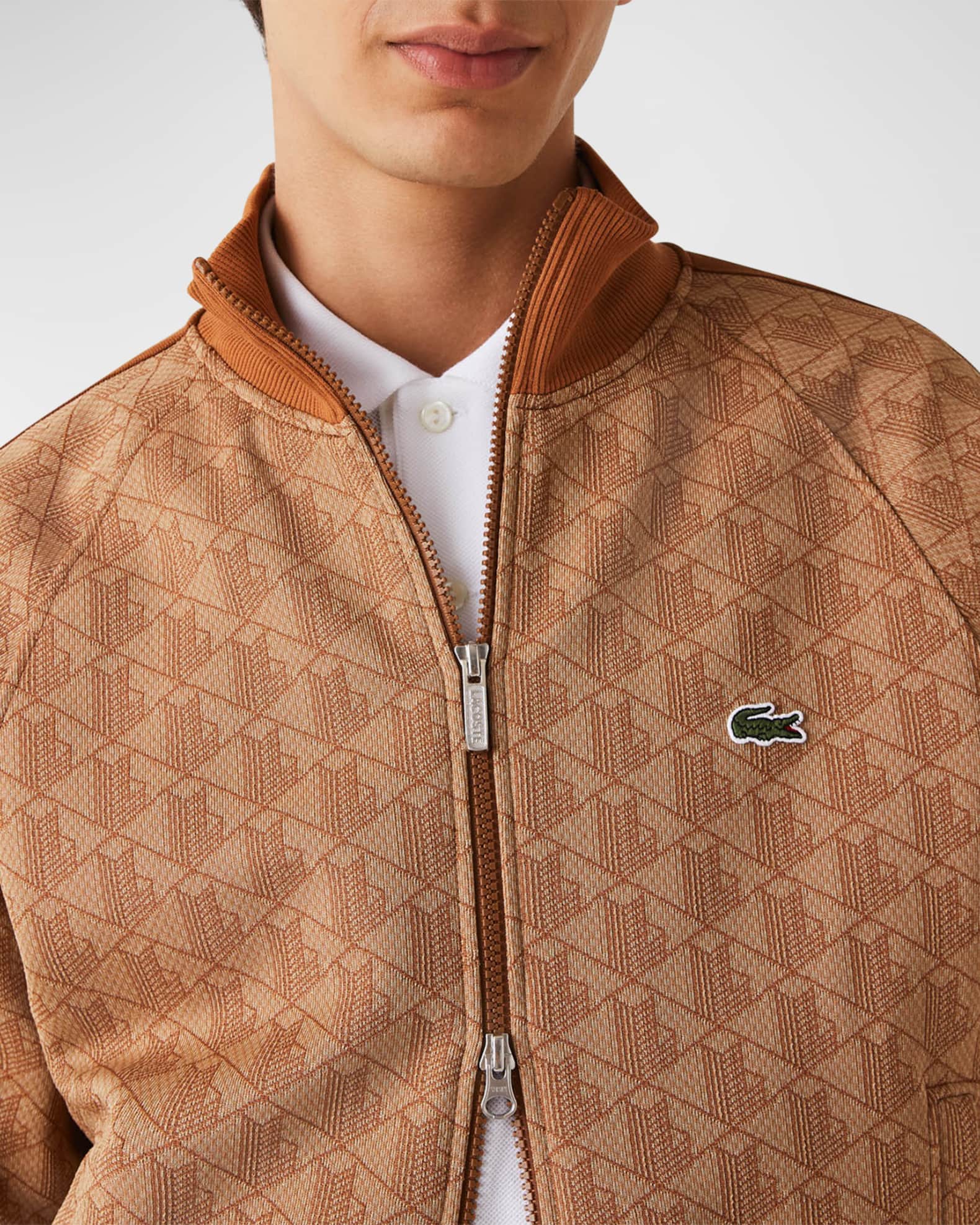 Lacoste Men's Monogram-Print Sweatshirt | Neiman Marcus