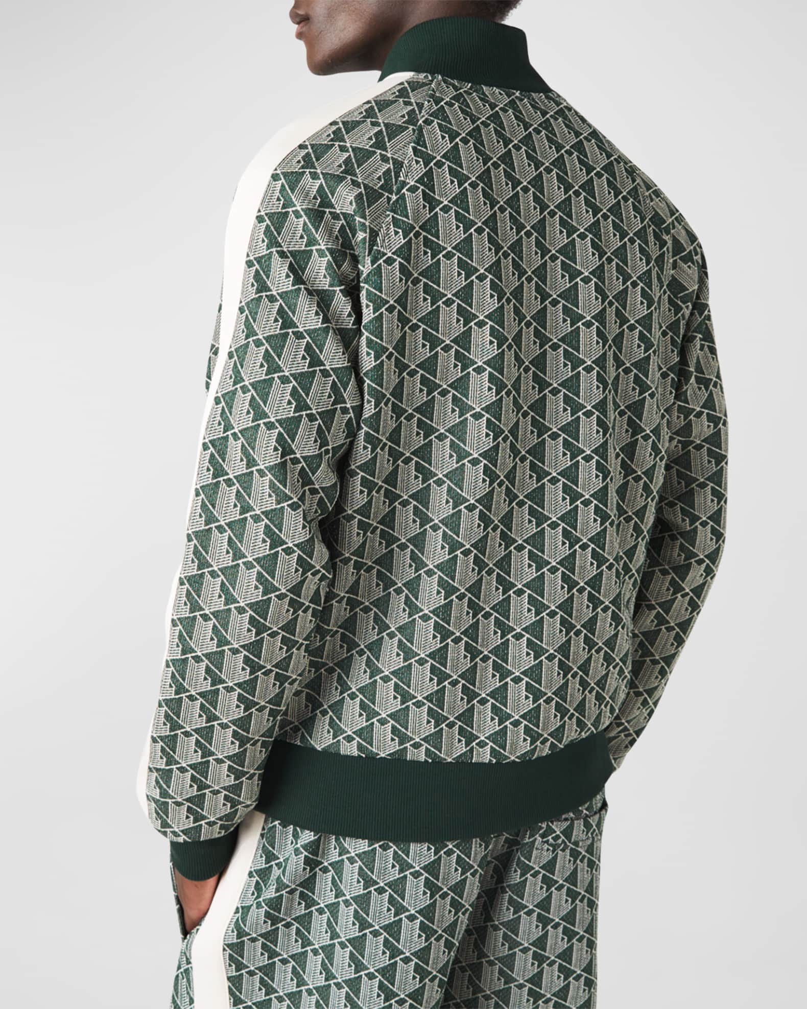 Lacoste Men's Monogram-Print Sweatshirt | Neiman Marcus