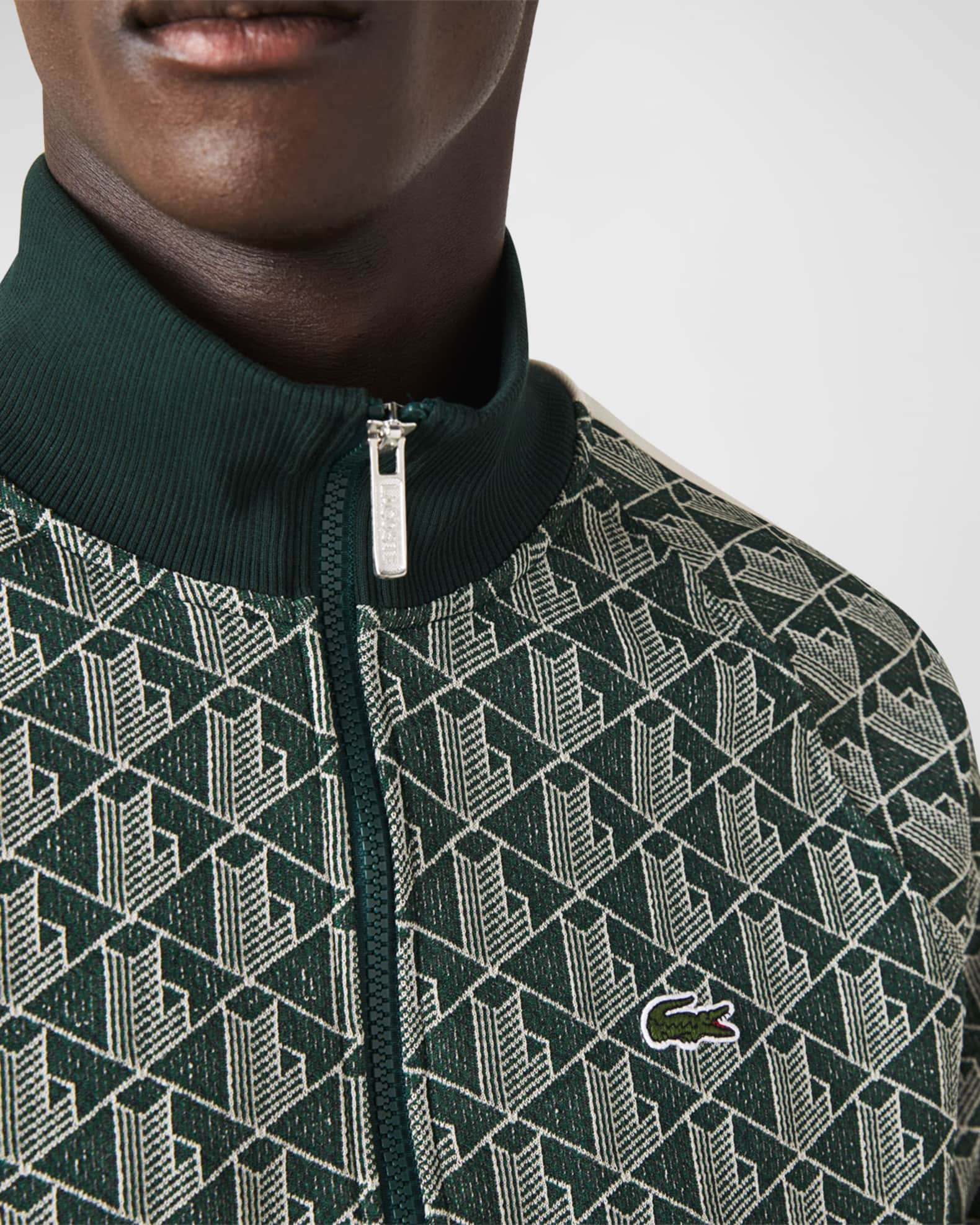 Lacoste Men's Monogram-Print Sweatshirt | Neiman Marcus