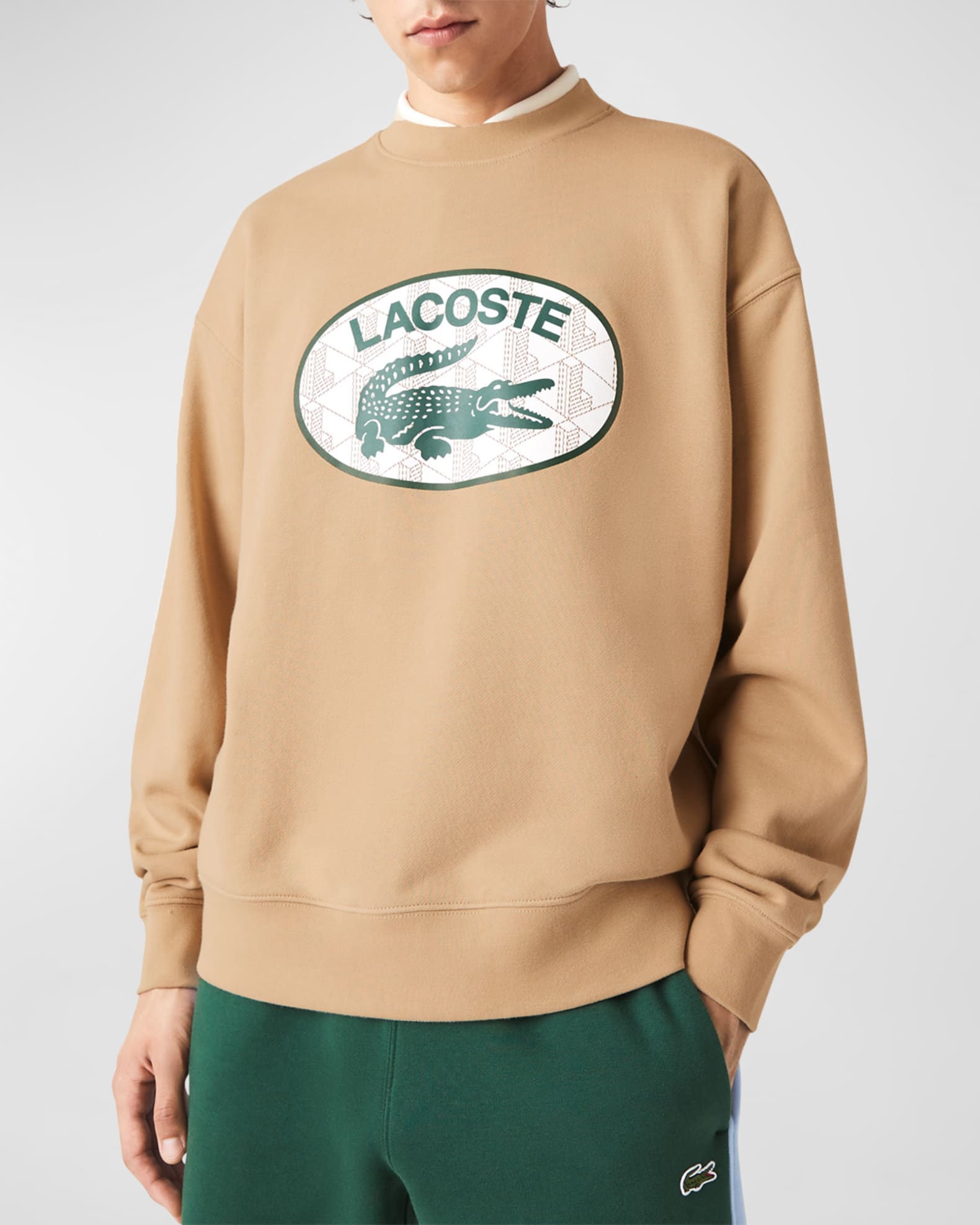Lacoste Men's Crocodile Logo Crewneck Sweatshirt | Neiman Marcus