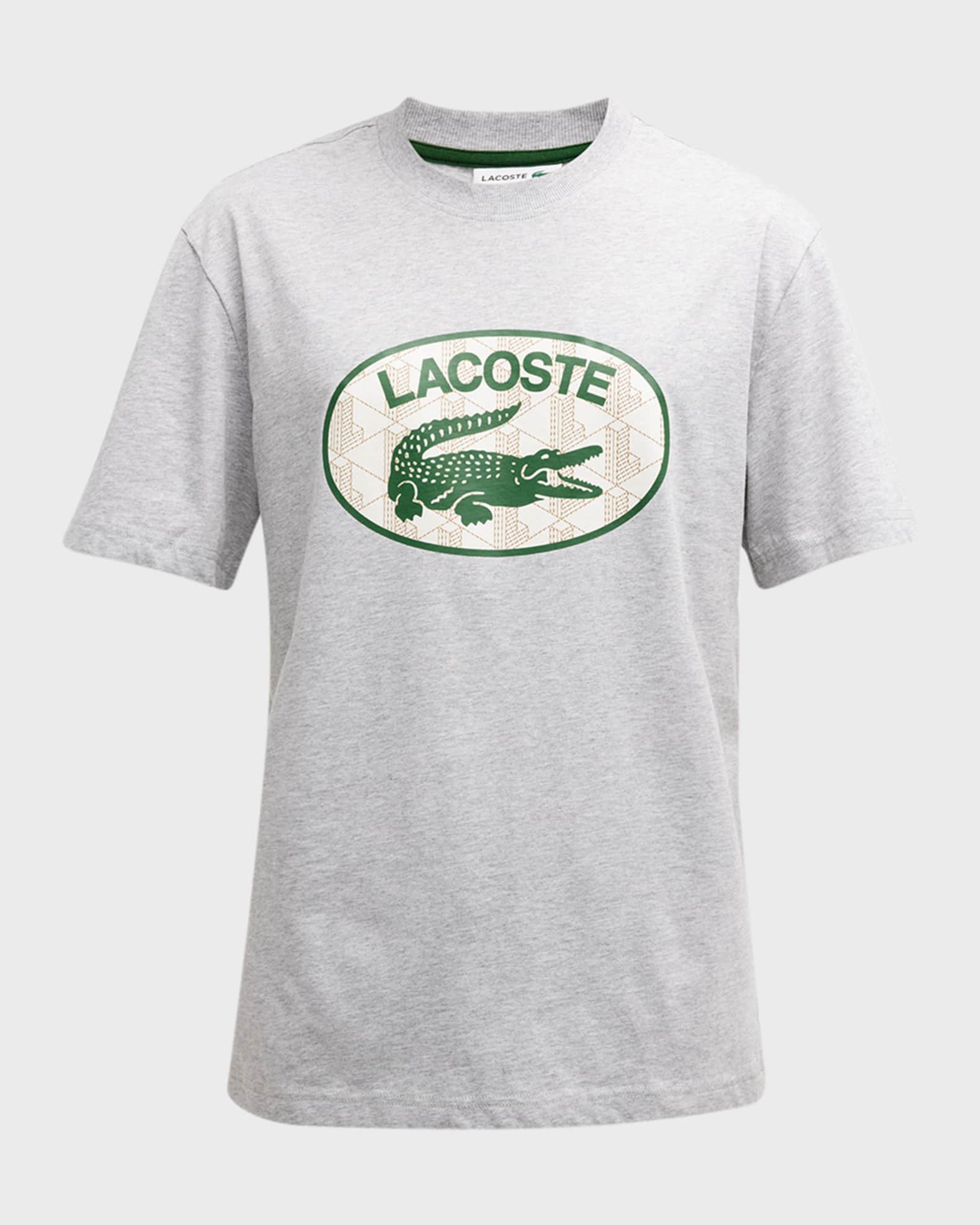 Lacoste Men's Monogram Crocodile Logo T-Shirt | Neiman Marcus