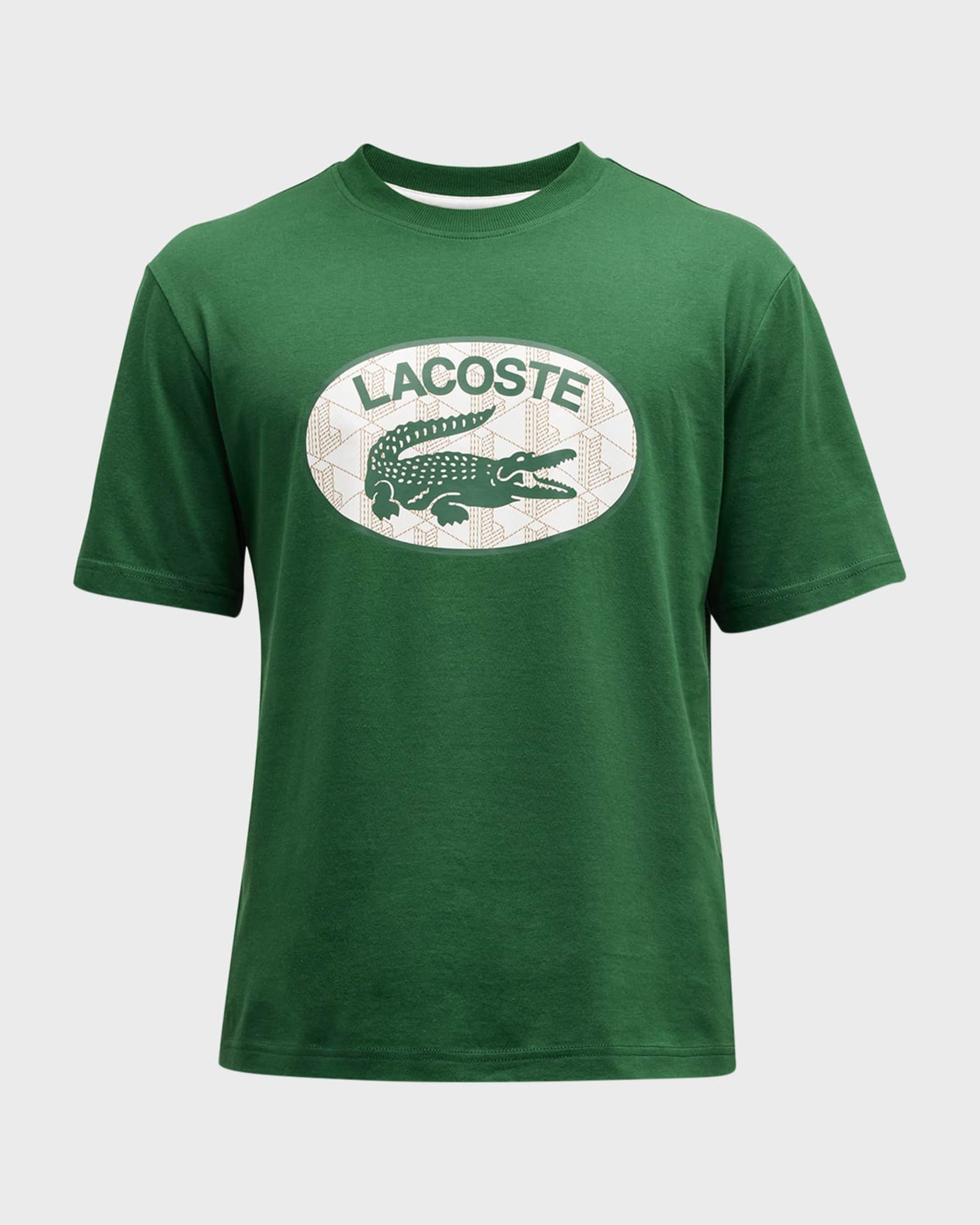 Lacoste Men's Monogram Crocodile Logo T-Shirt | Neiman Marcus