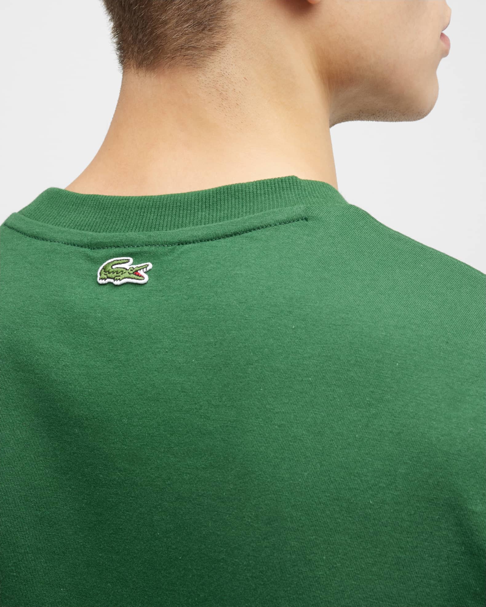 Lacoste Men's Monogram Crocodile Logo T-Shirt | Neiman Marcus
