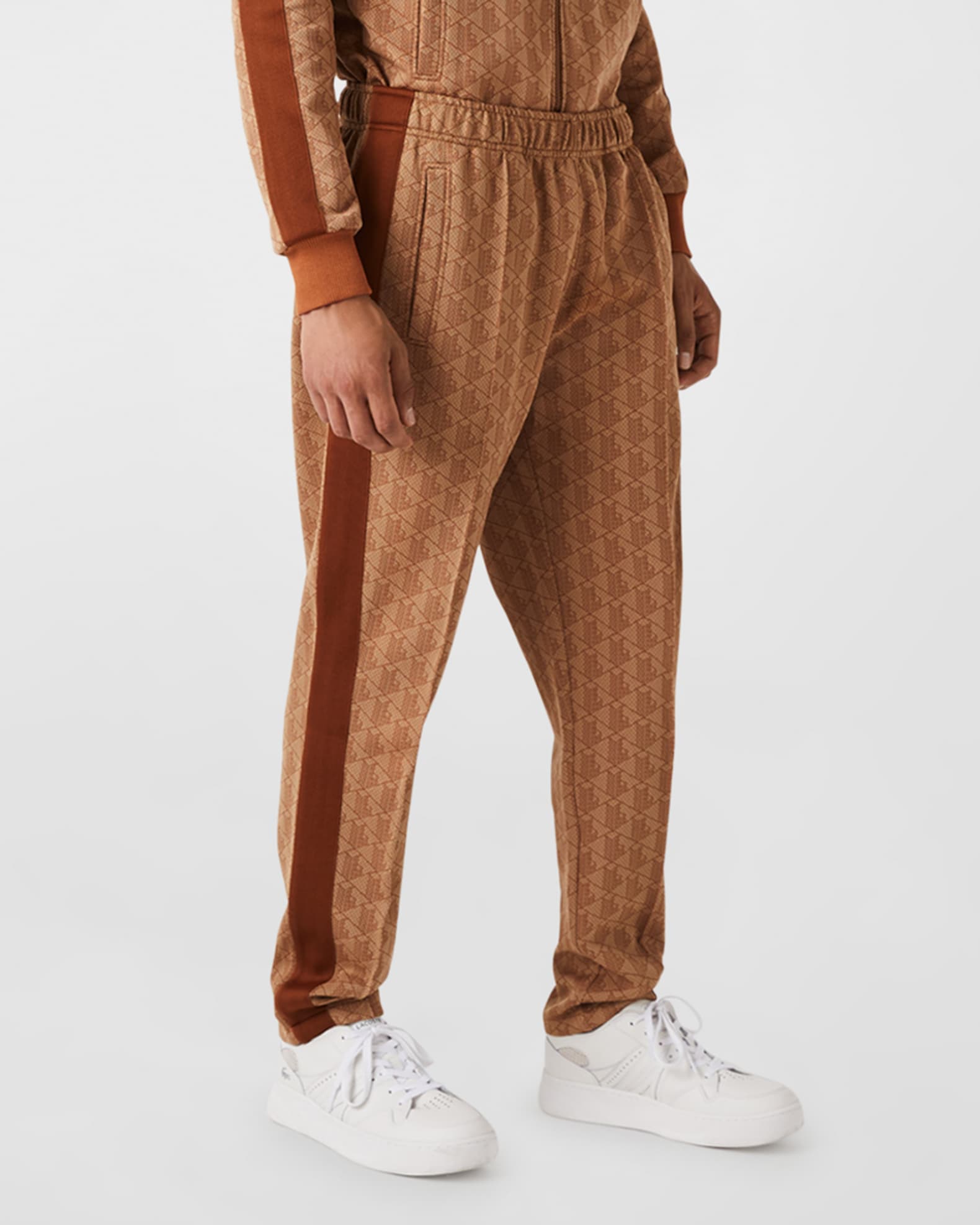 Lacoste Men's Monogram-Print Track Pants | Neiman Marcus