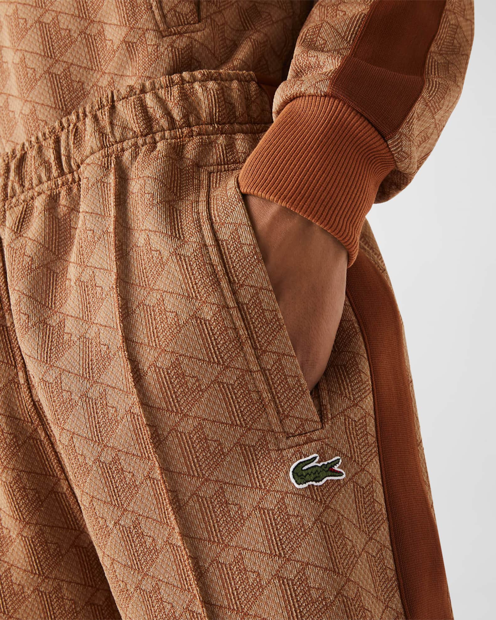Lacoste Men's Monogram-Print Track Pants | Neiman Marcus
