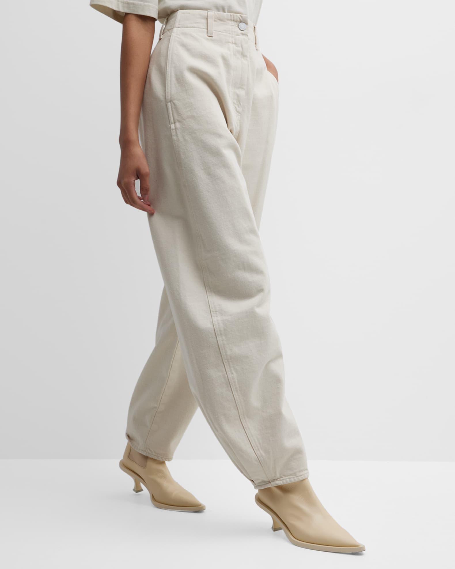 MADE IN TOMBOY Isabelle Wide Tapered Jeans | Neiman Marcus