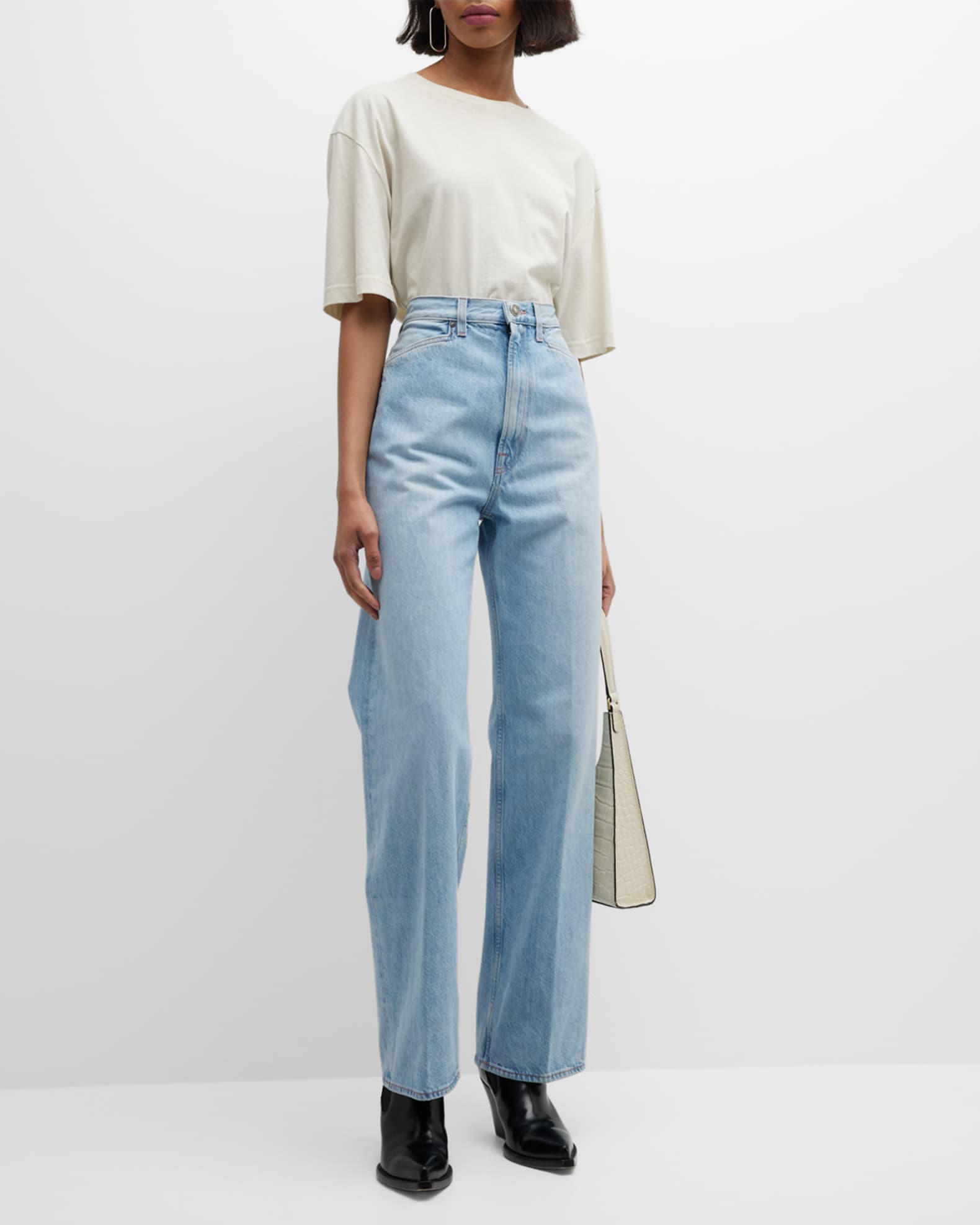 MADE IN TOMBOY Jey High Rise Straight Jeans | Neiman Marcus