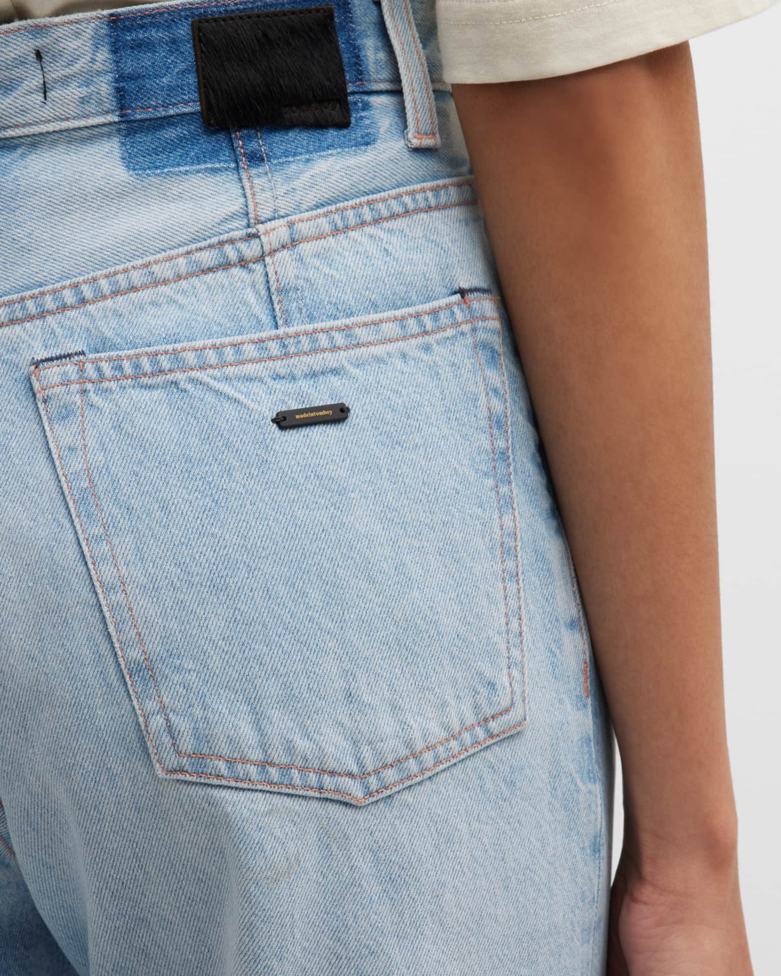 MADE IN TOMBOY Jey High Rise Straight Jeans | Neiman Marcus