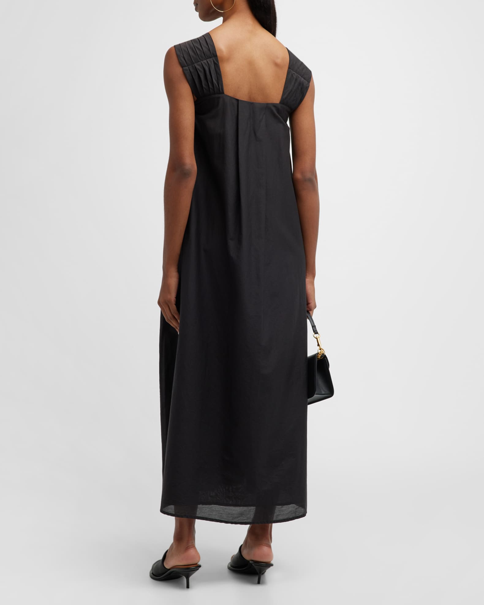 Merlette Rossetti Pleated Cotton-Silk Maxi Tank Dress | Neiman Marcus