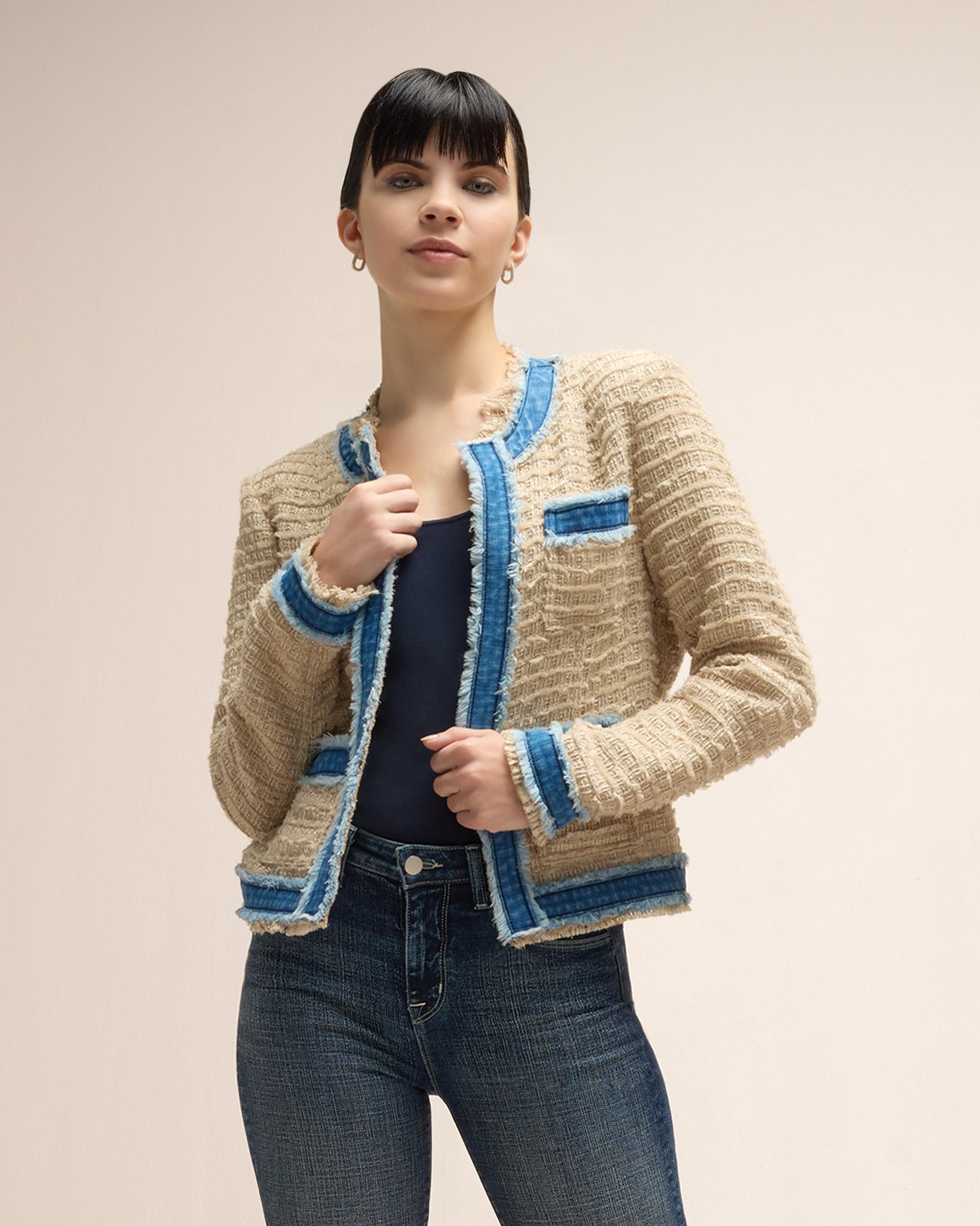 L'Agence Agnes Textured Jacket | Neiman Marcus