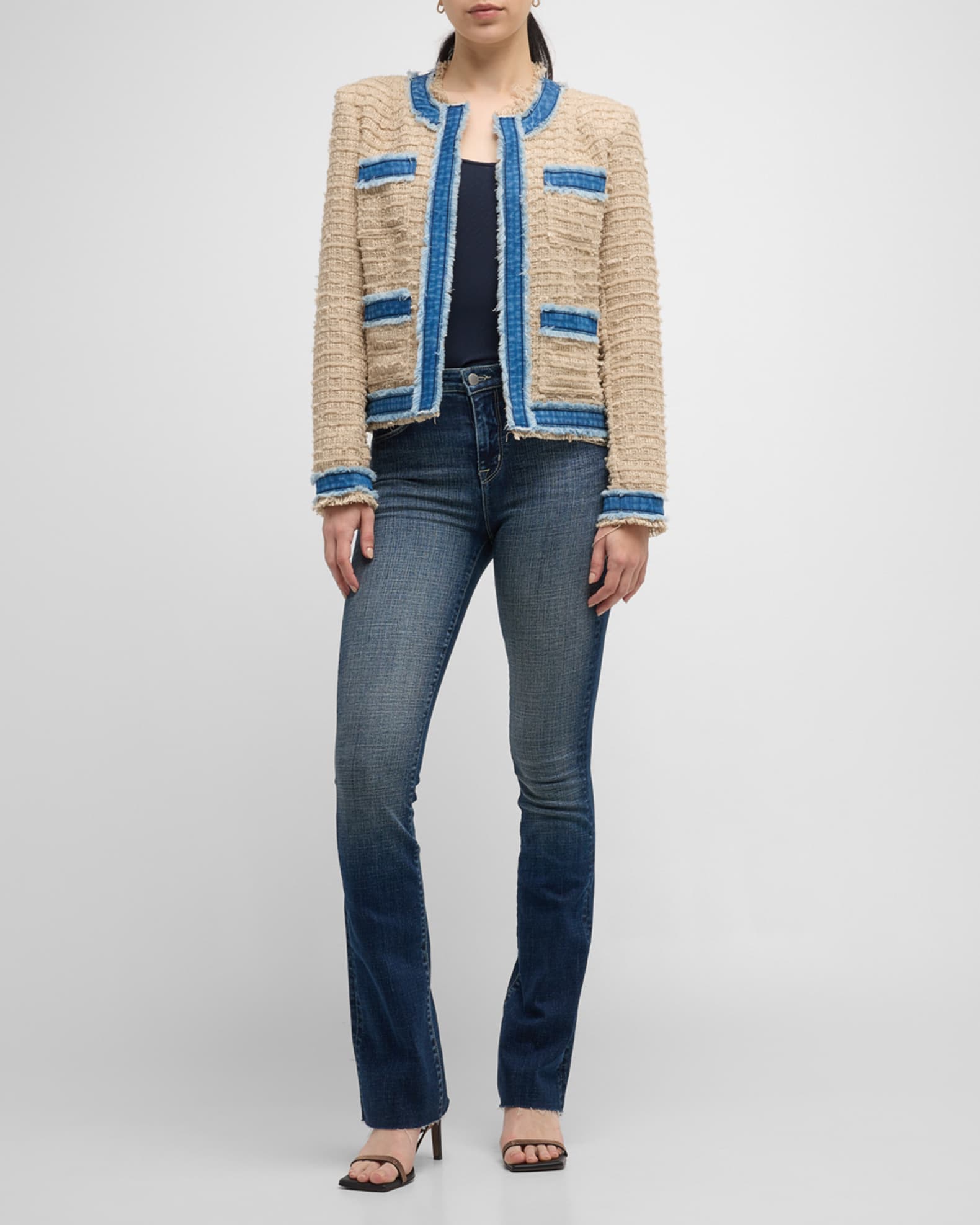 L'Agence Agnes Textured Jacket | Neiman Marcus