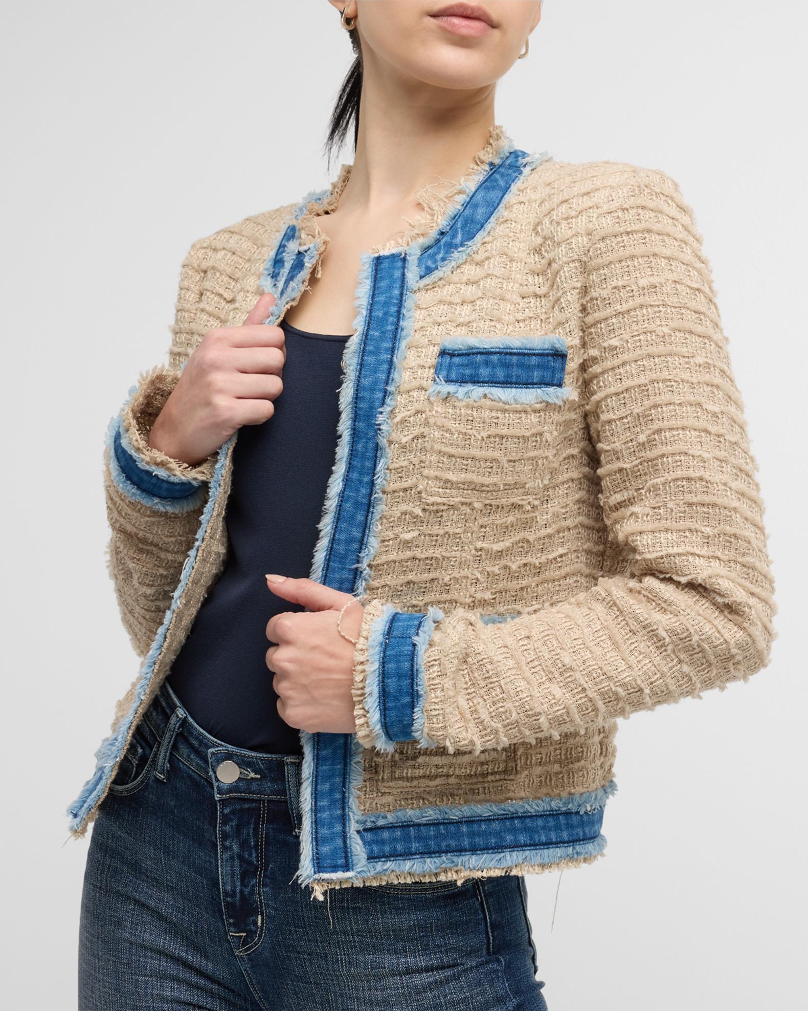 L'Agence Agnes Textured Jacket | Neiman Marcus