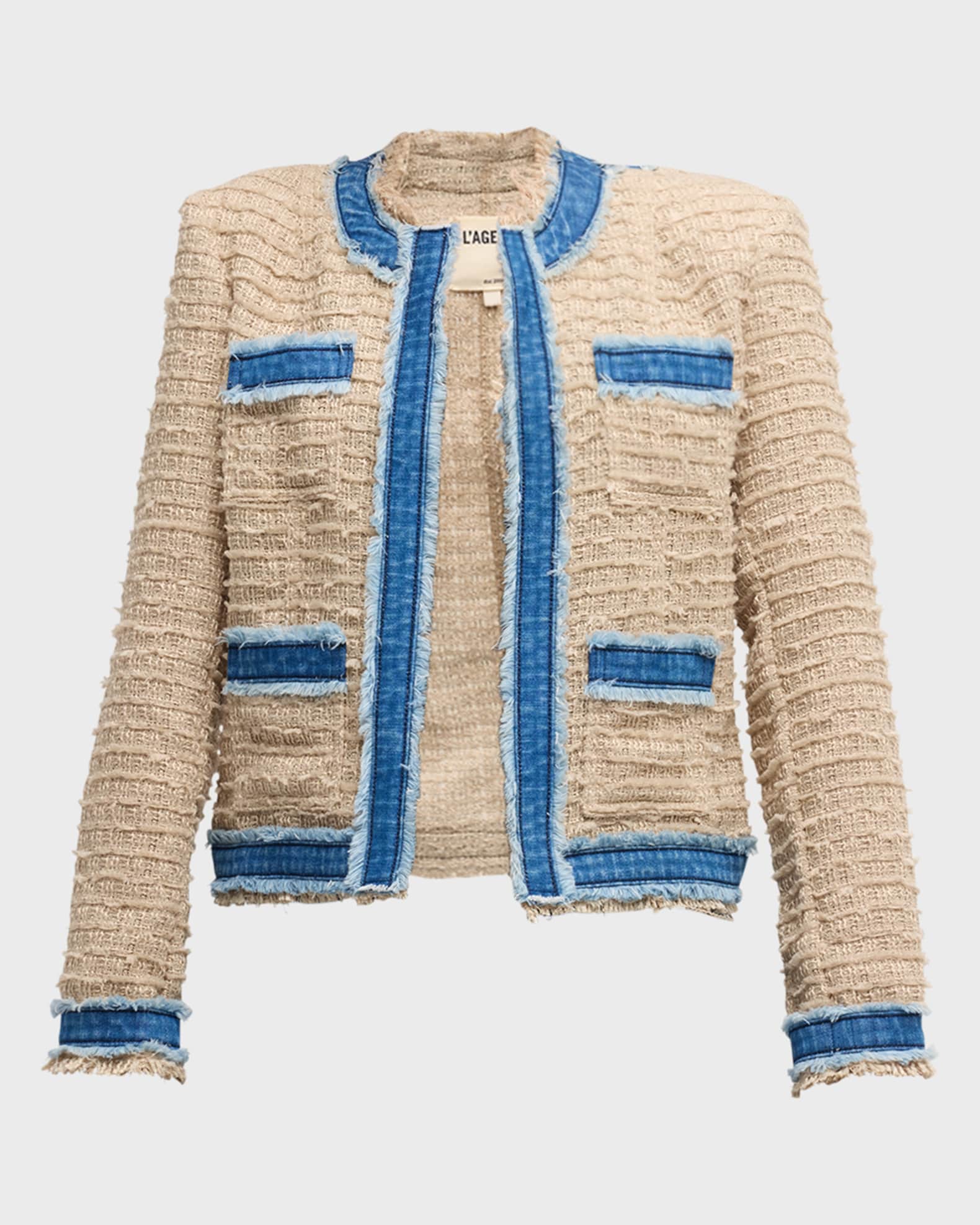 L'Agence Agnes Textured Jacket | Neiman Marcus