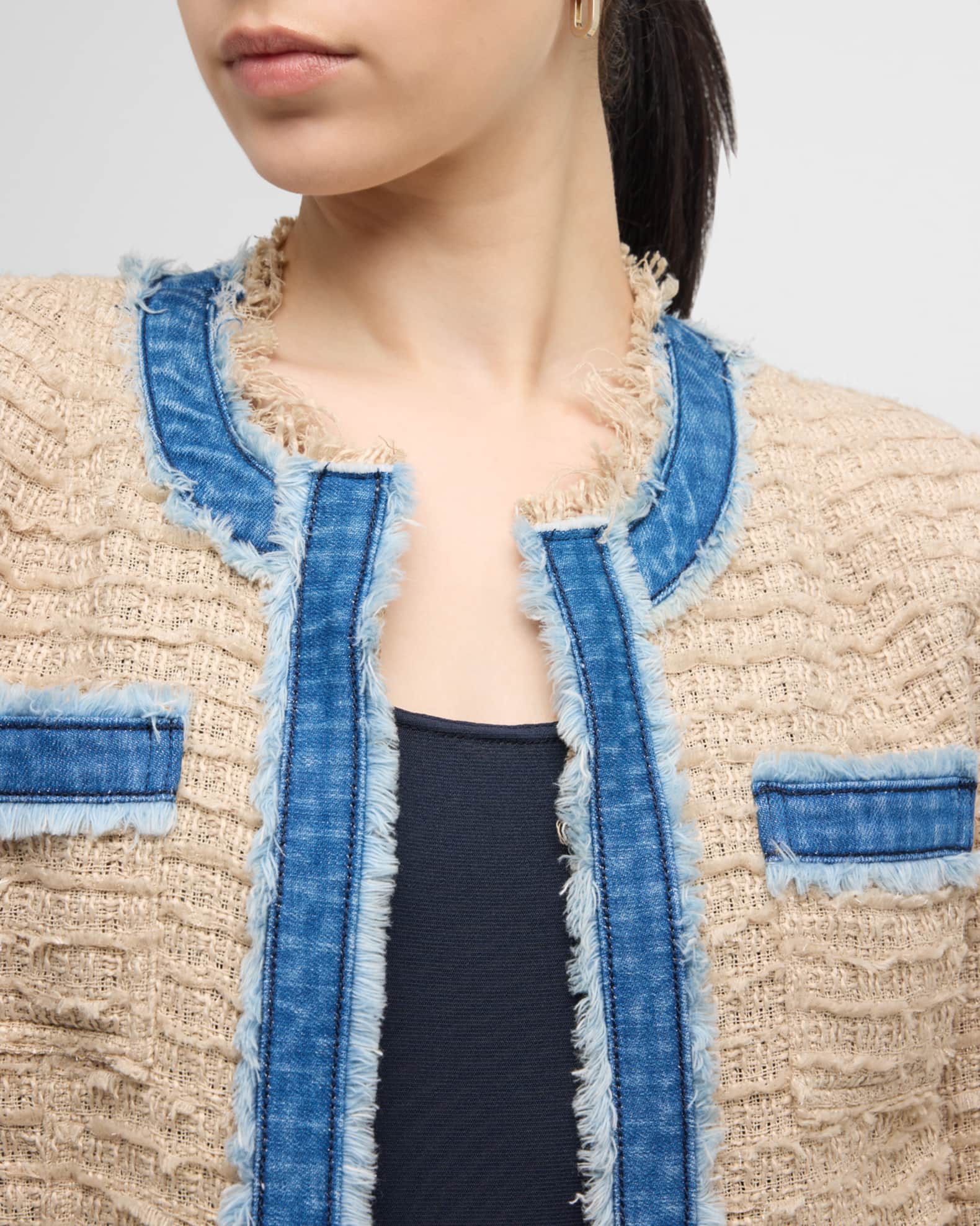 L'Agence Agnes Textured Jacket | Neiman Marcus