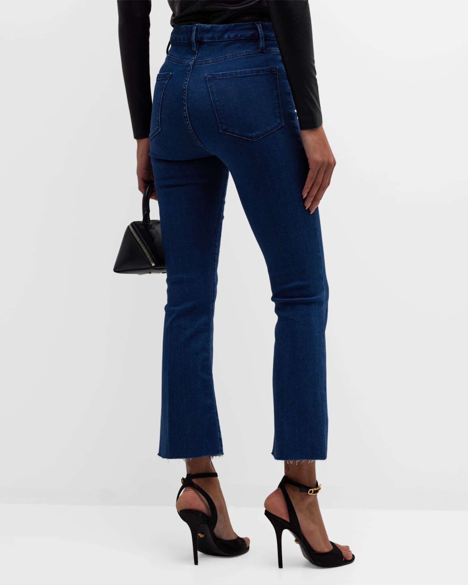 FRAME Le Super High Crop Mini Boot Jeans | Neiman Marcus