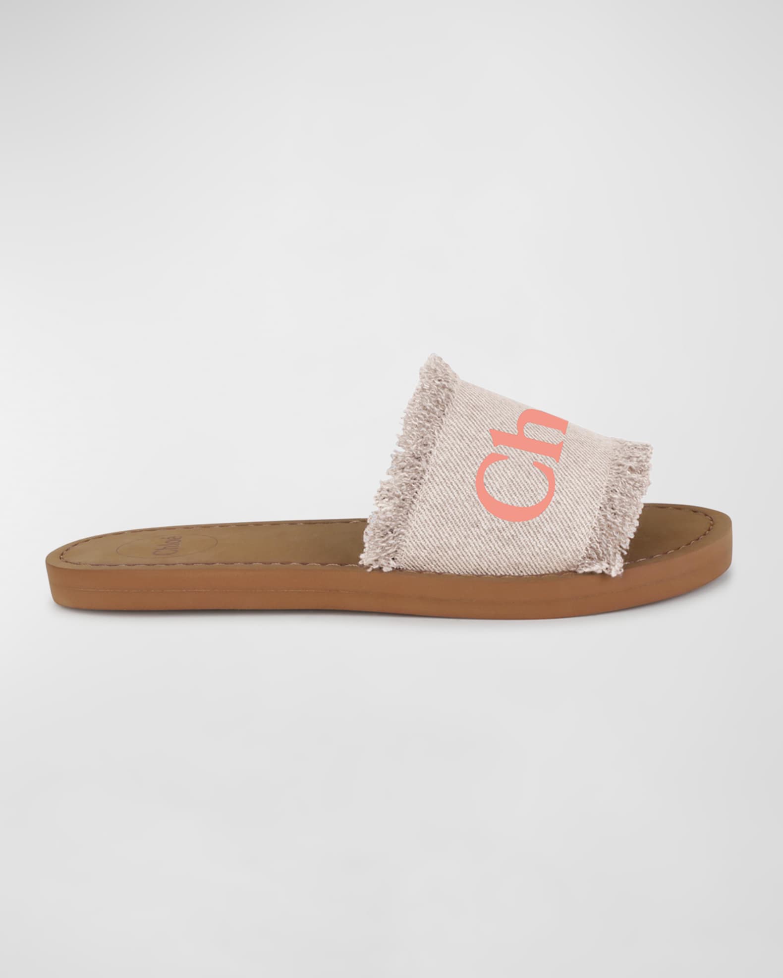 Girl's Logo-Print Fringe Slide Sandals | Neiman Marcus