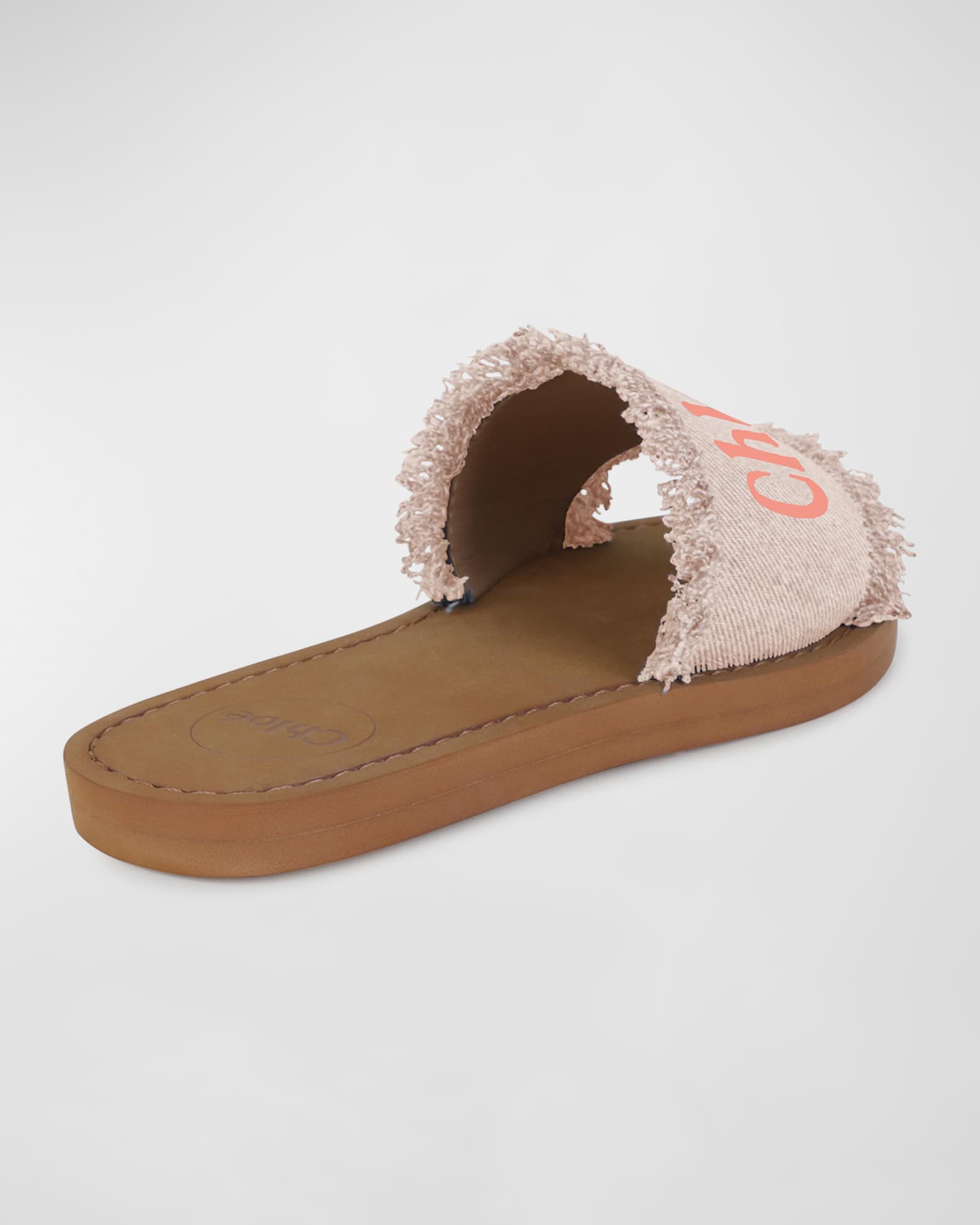 Girl's Logo-Print Fringe Slide Sandals | Neiman Marcus