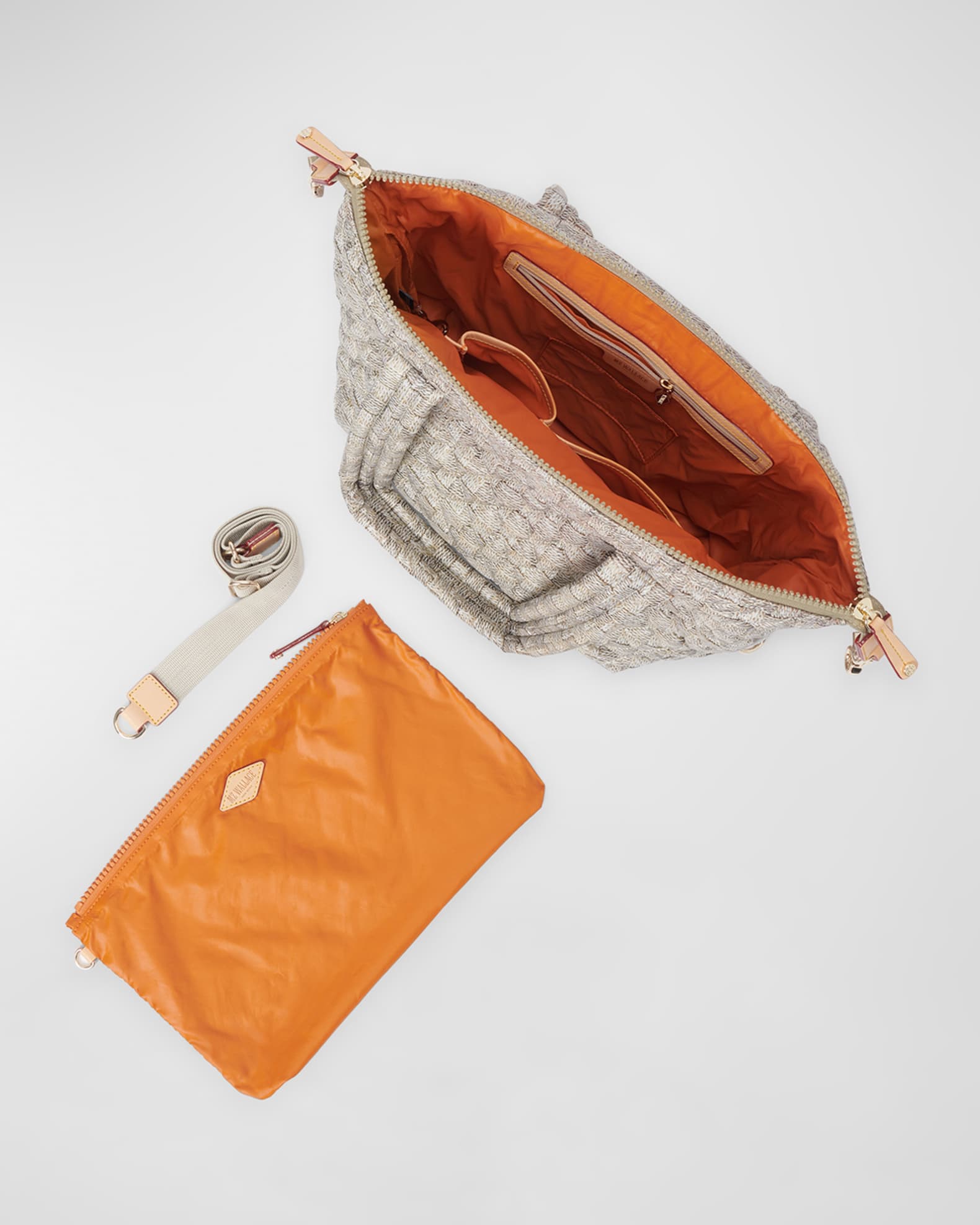 MZ WALLACE Sutton Medium Woven-Print Shoulder Bag | Neiman Marcus