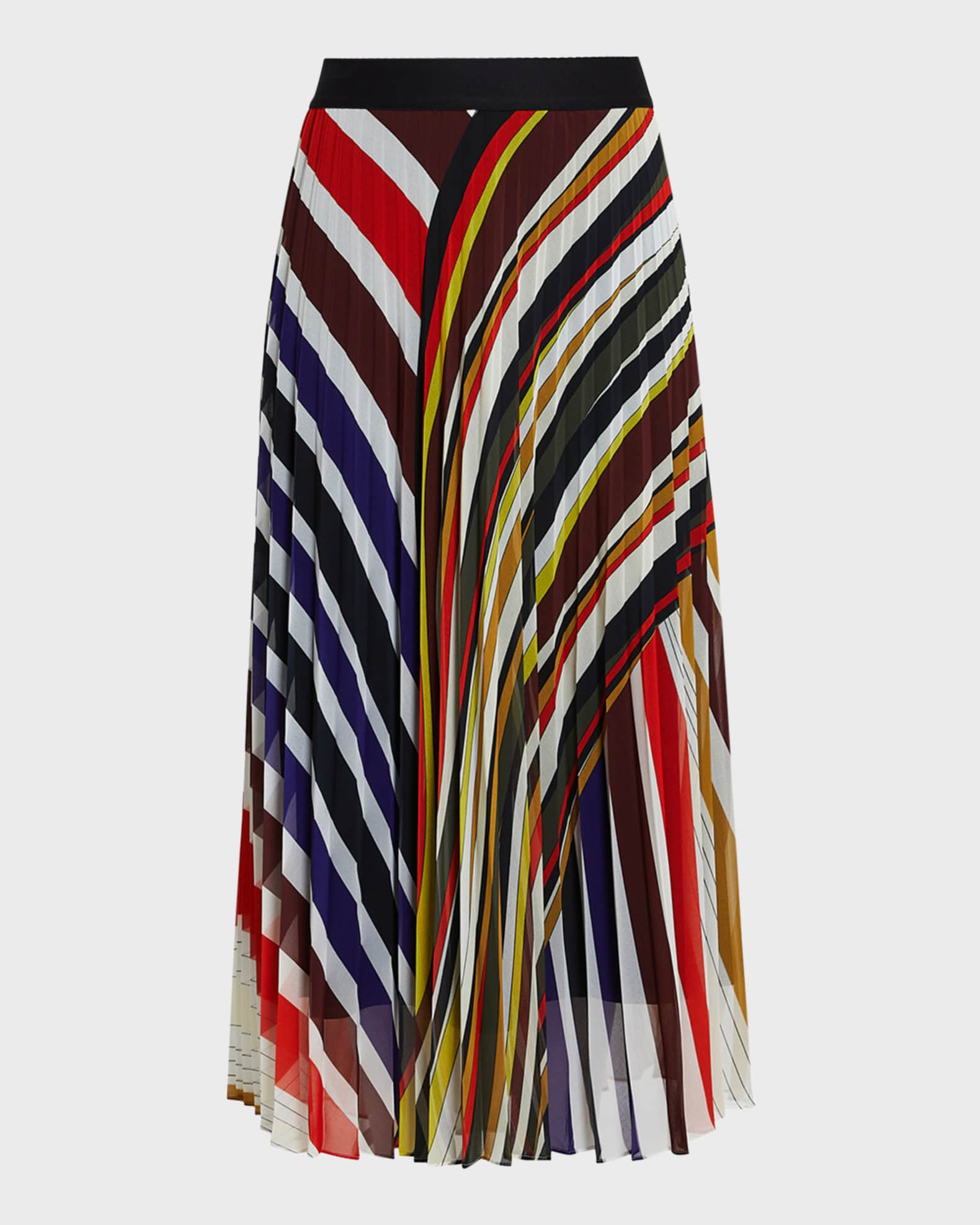 Marina Rinaldi Capri Pleated A-Line Maxi Dress | Neiman Marcus