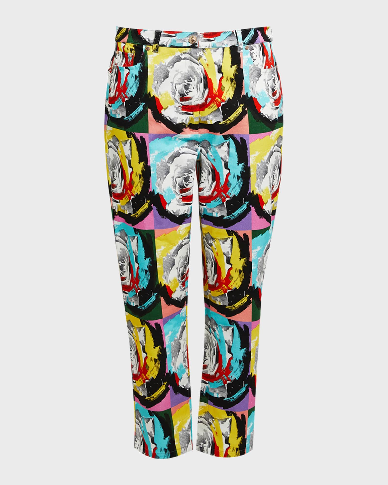 Marina Rinaldi Plus Size Rapper Cropped Abstract-Print Pants | Neiman ...