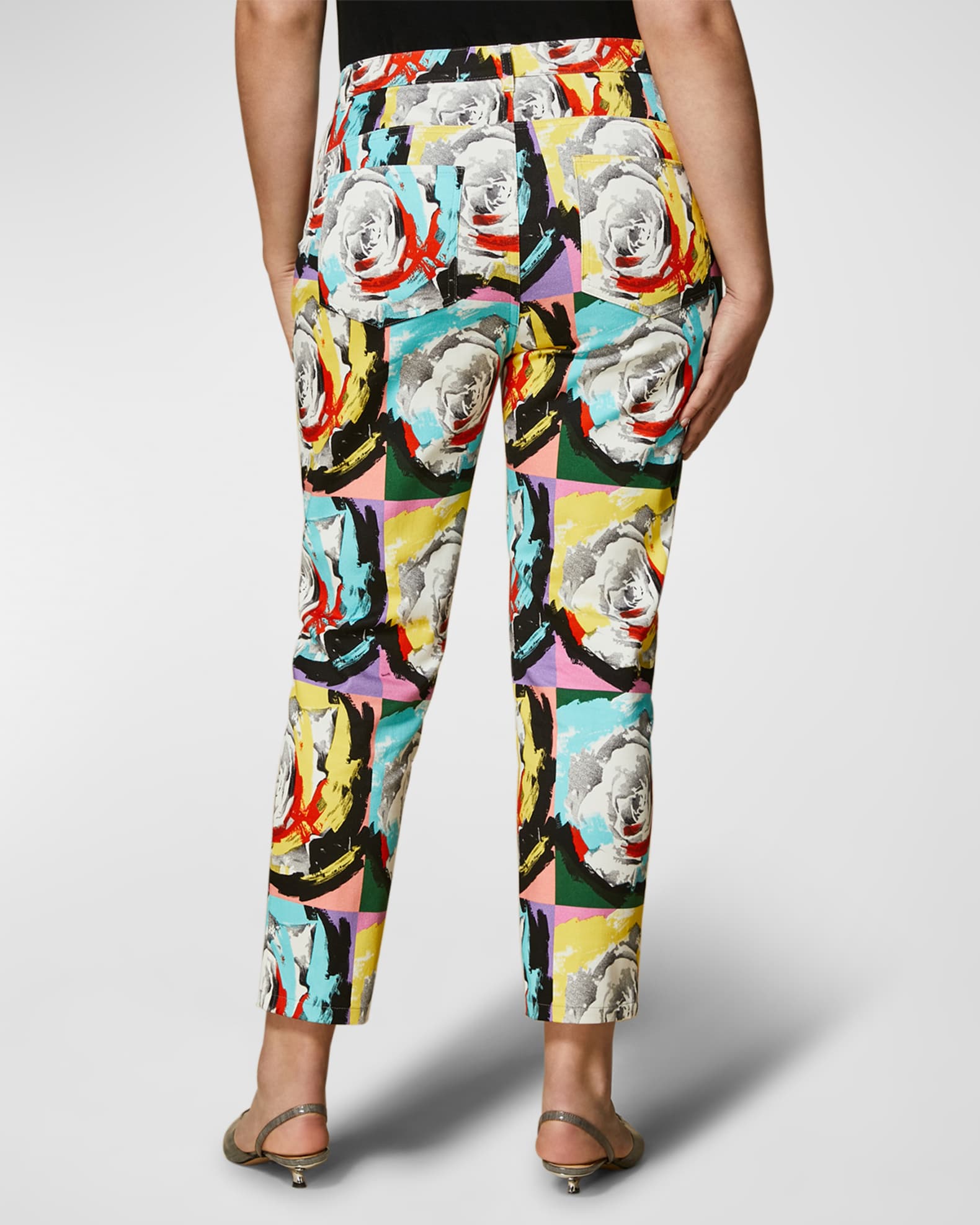 Marina Rinaldi Plus Size Rapper Cropped Abstract-Print Pants | Neiman ...