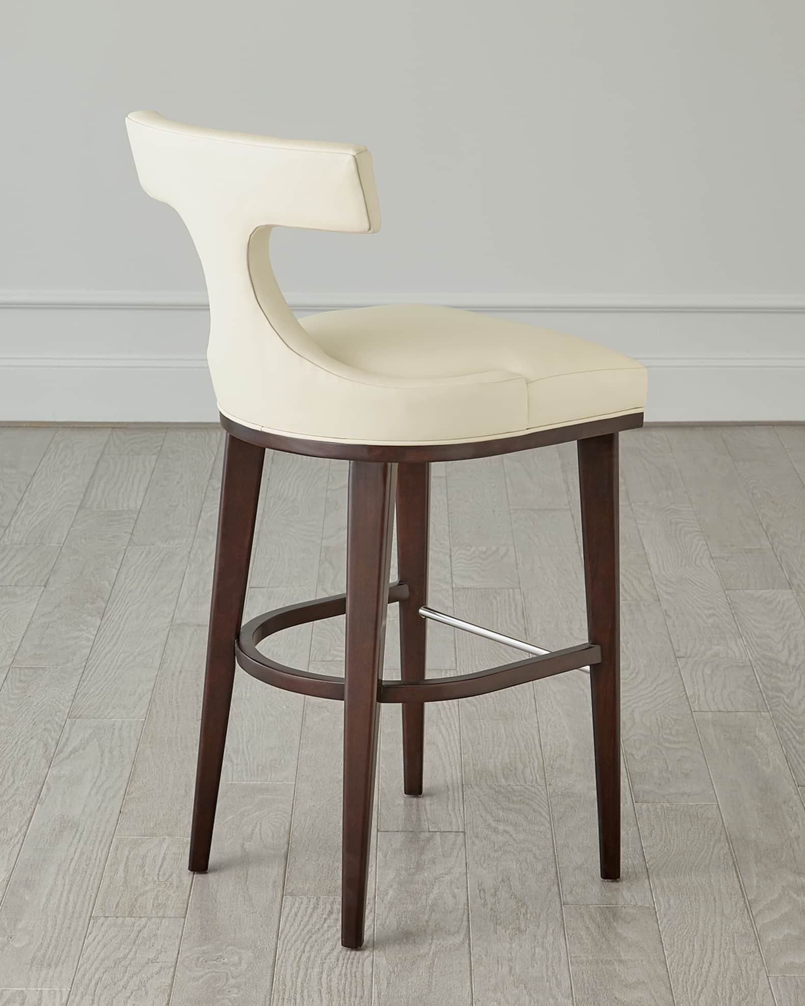 Michael CF Chan for Global Views Anvil Leather Barstool, 31" | Neiman ...