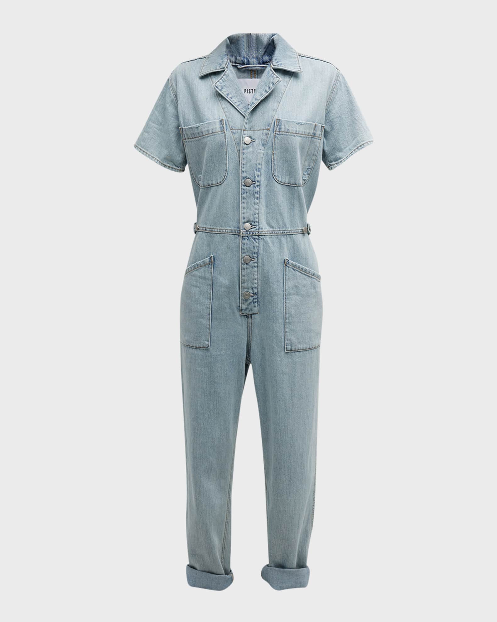 Pistola Grover Denim Utility Jumpsuit Neiman Marcus