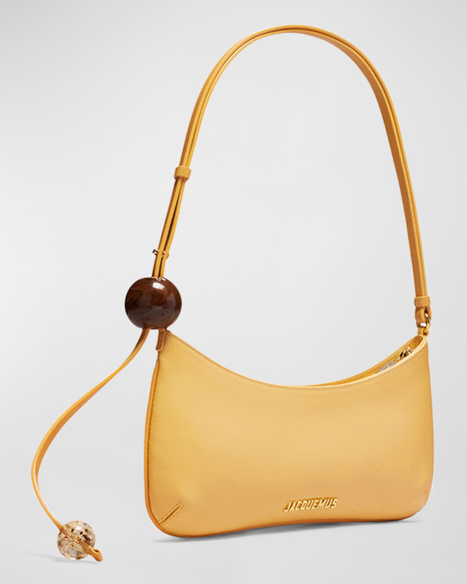 Jacquemus Le Bisou Perle Leather Shoulder Bag | Neiman Marcus