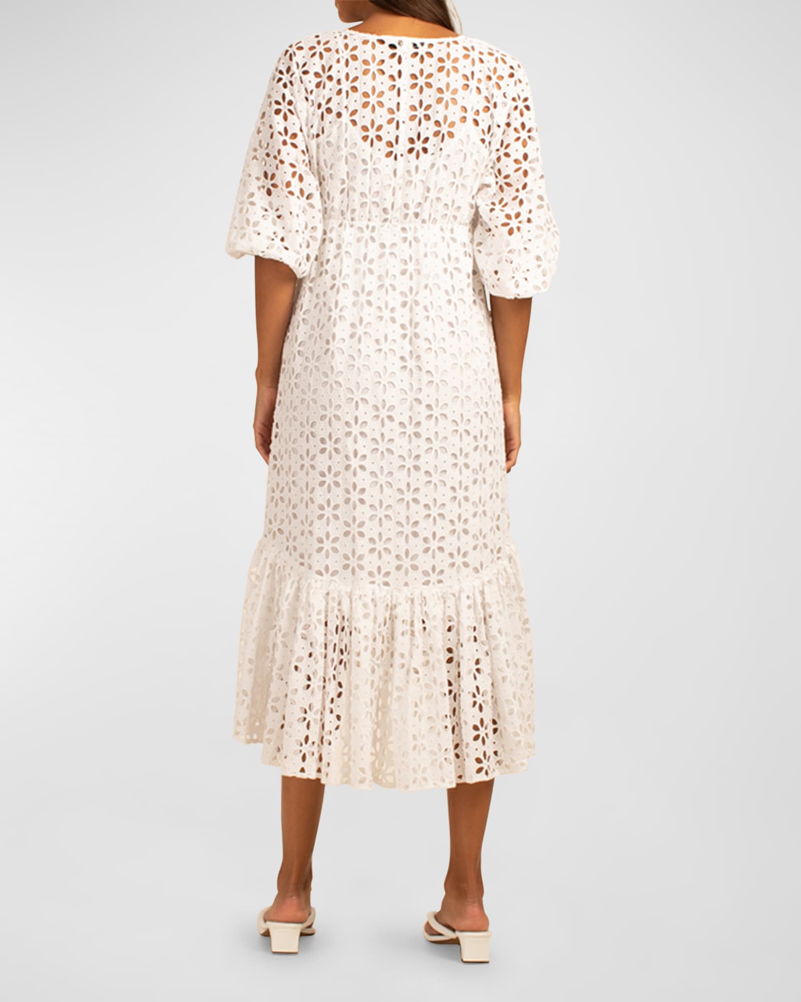 Trina Turk Golden Gate Cutout High-Low Midi Dress | Neiman Marcus