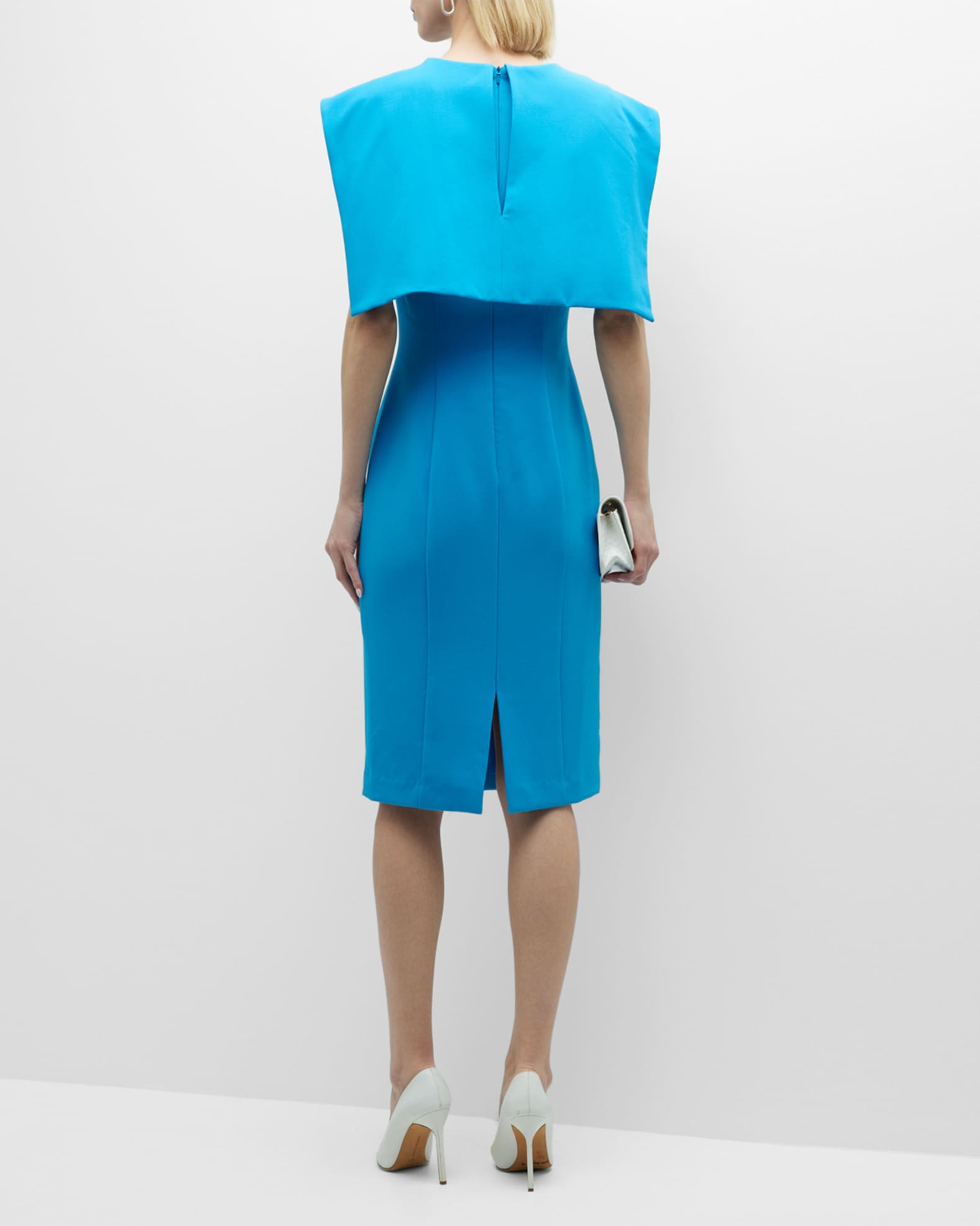 Black Halo Maxton Sleeveless Sailor-Collar Sheath Dress | Neiman Marcus