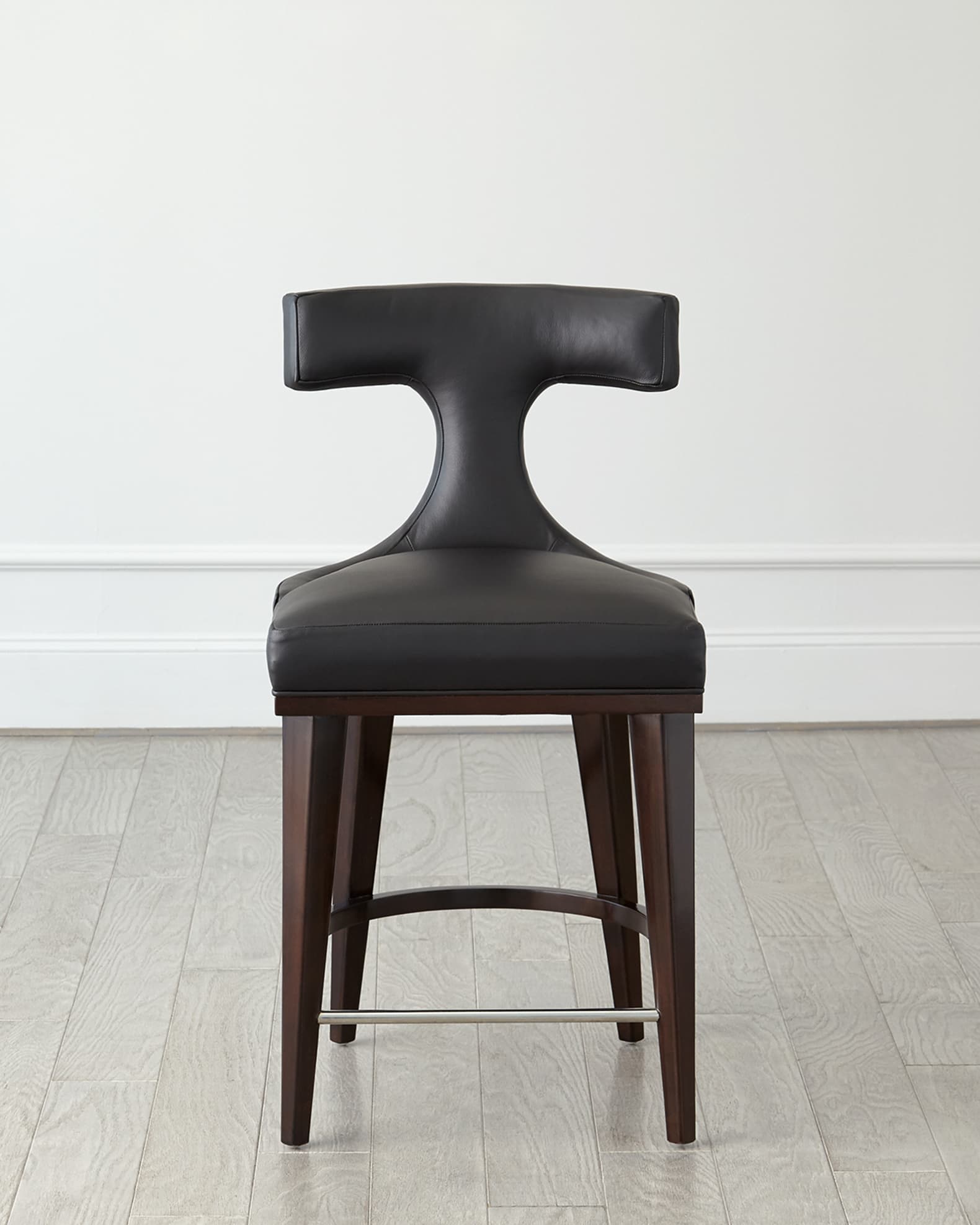 Michael CF Chan for Global Views Anvil Leather Counterstool, 24.5 ...