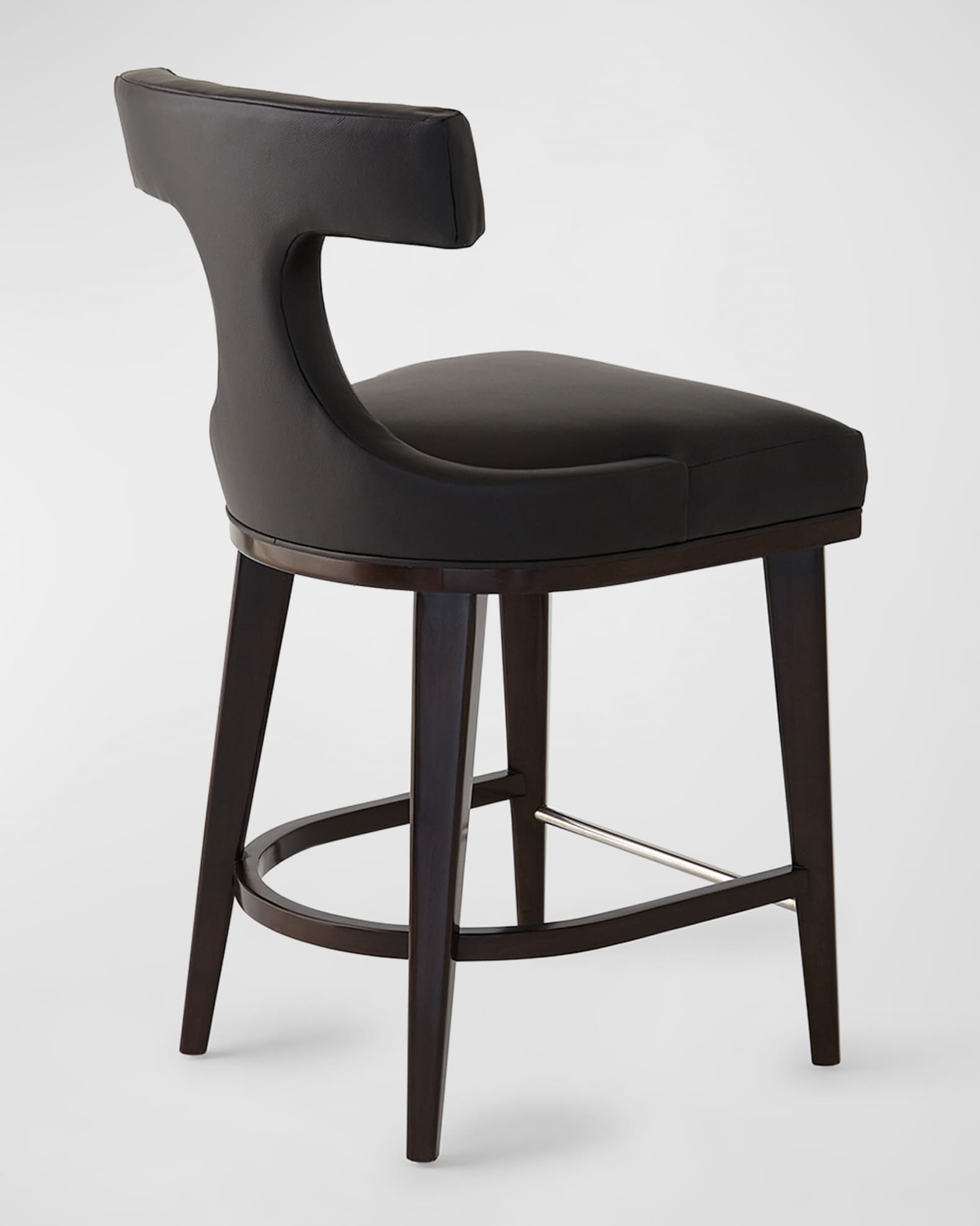 Michael CF Chan for Global Views Anvil Leather Counterstool, 24.5 ...