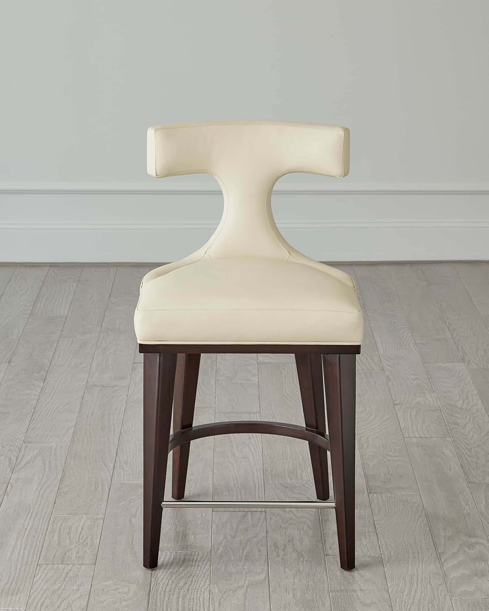 Michael CF Chan for Global Views Anvil Leather Counterstool, 24.5 ...