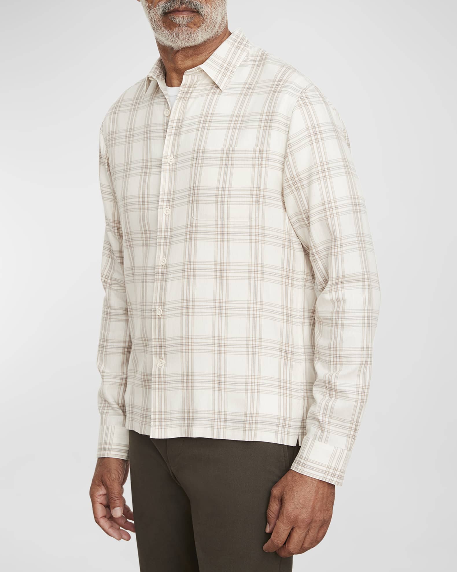 Vince Men's Castello Plaid Sport Shirt | Neiman Marcus