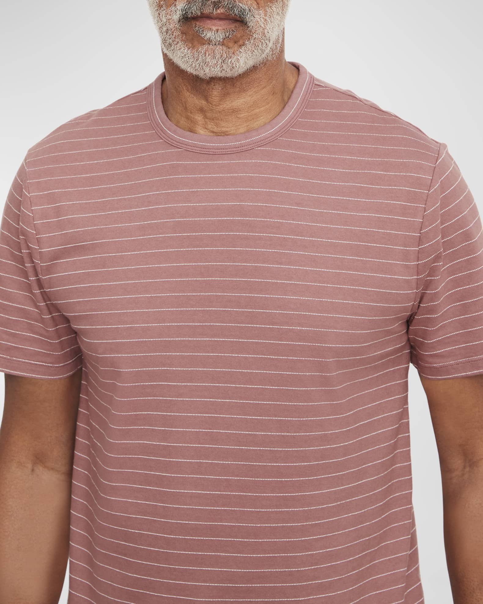 Vince Men's Garment-Dyed Fleck Stripe T-Shirt | Neiman Marcus