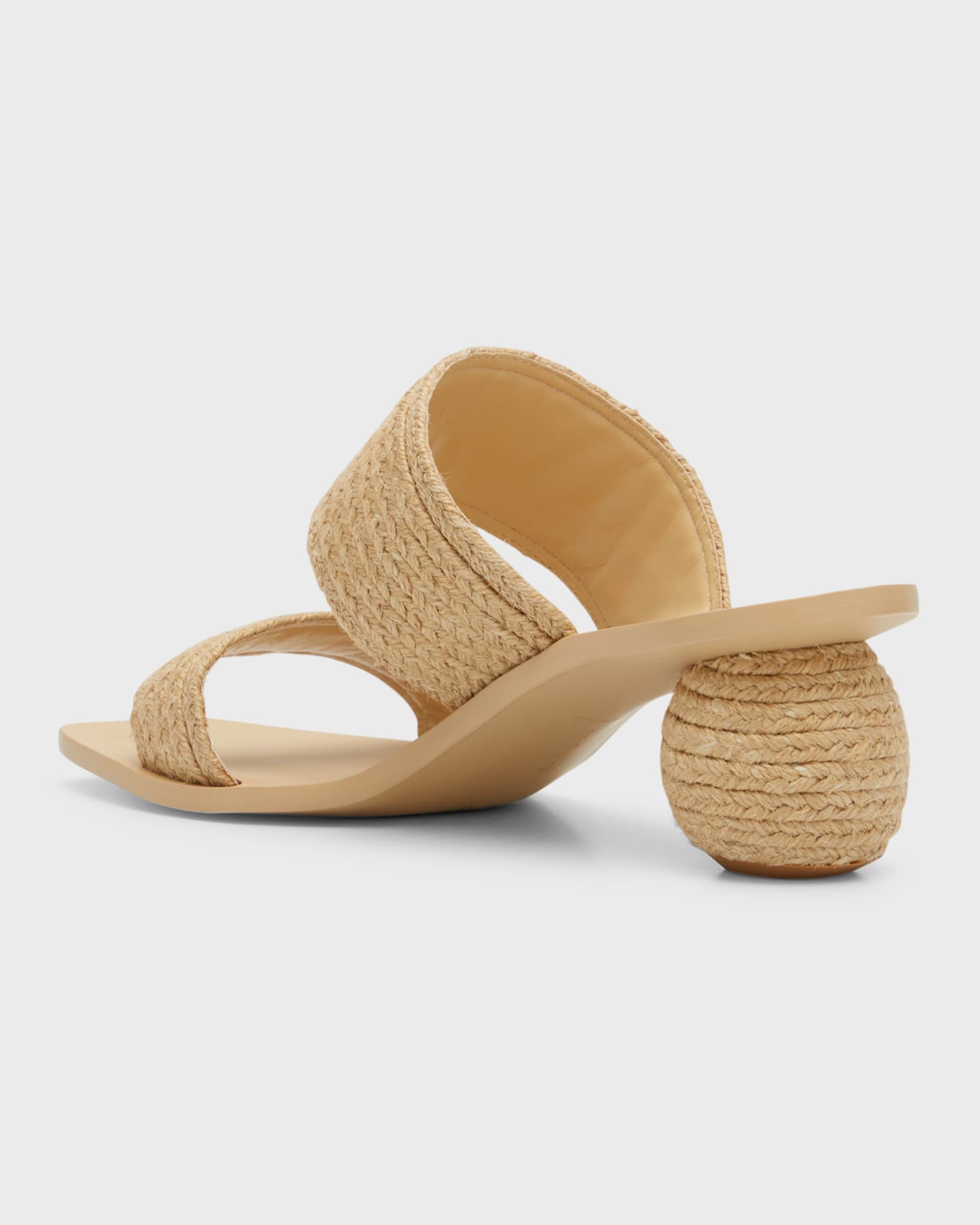 Cult Gaia Jila Jute Sphere-Heel Sandals | Neiman Marcus