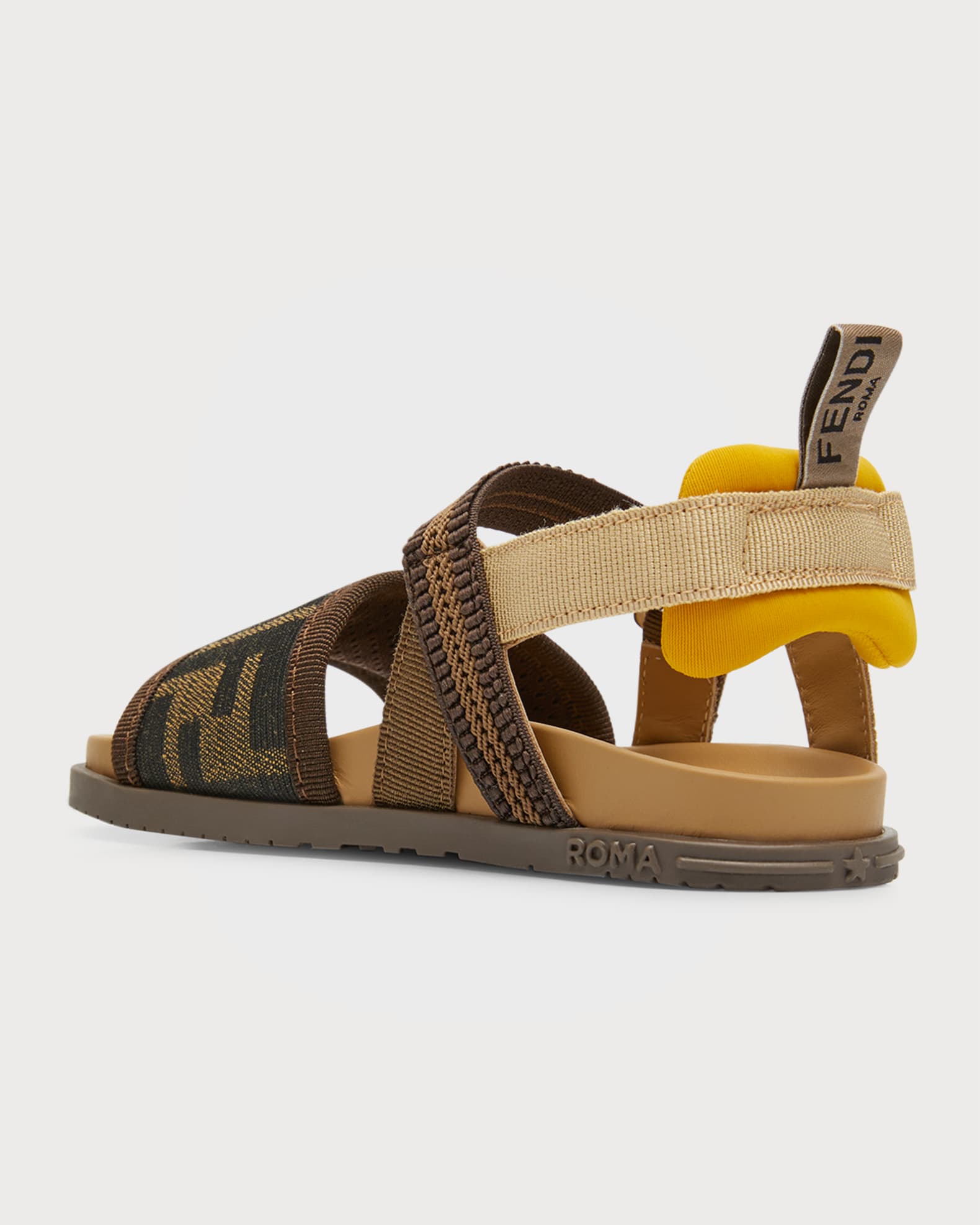 Fendi Girl's Monogram-Print Sandals, Toddler/Kids | Neiman Marcus