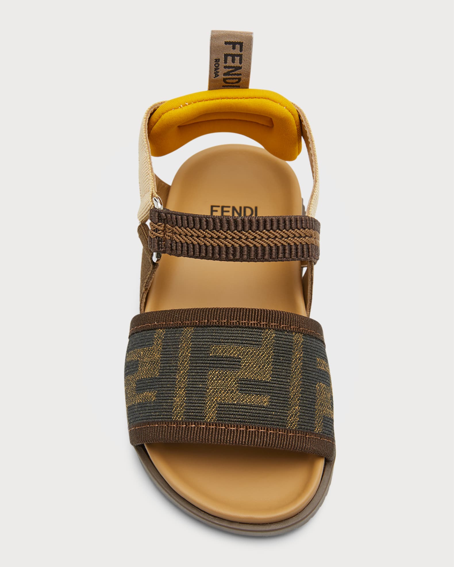Fendi Girl's Monogram-Print Sandals, Toddler/Kids | Neiman Marcus