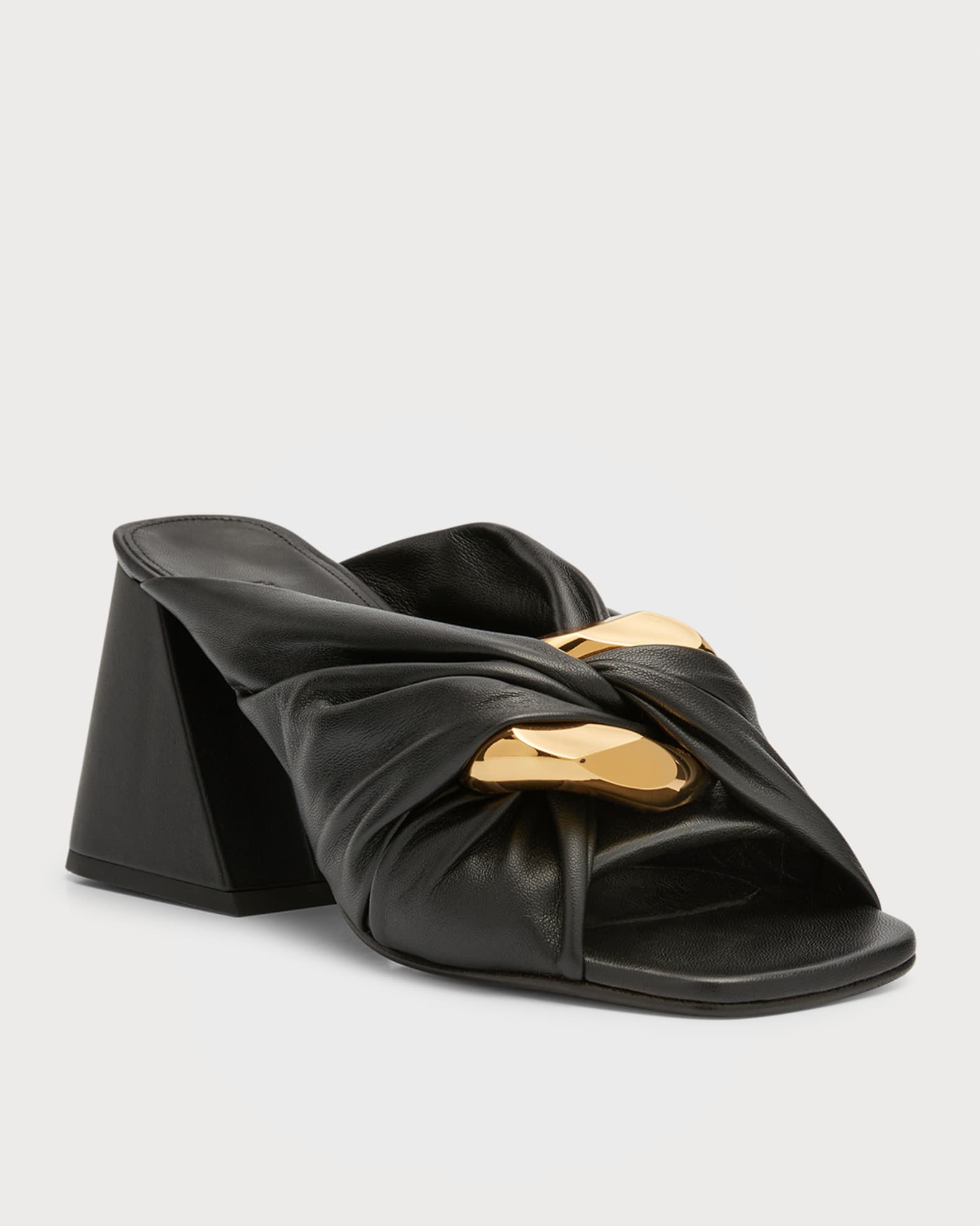 JW Anderson Twist Chain Slide Mule Sandals | Neiman Marcus