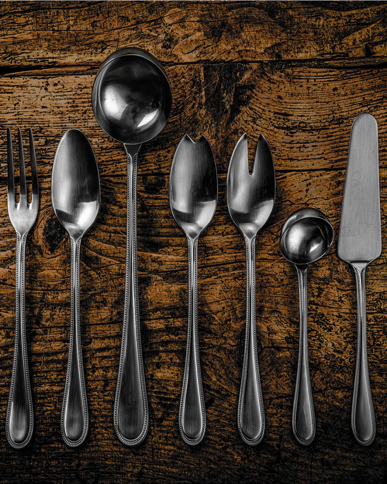 Mepra Perla Ice Oro Nero 20-Piece Flatware Set | Neiman Marcus
