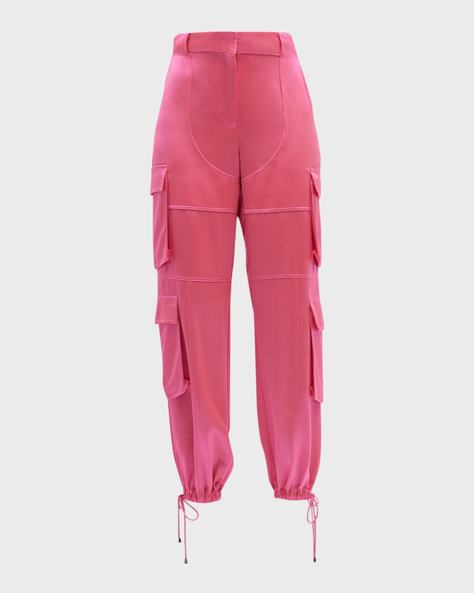 Retrofete Portela Silky Drawstring-Cuff Cargo Pants | Neiman Marcus
