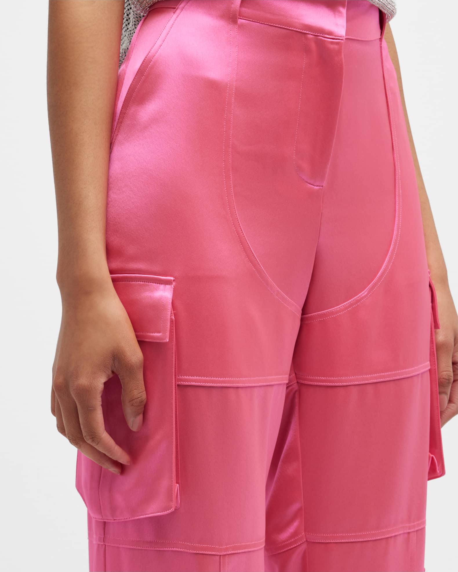 Retrofete Portela Silky Drawstring-Cuff Cargo Pants | Neiman Marcus